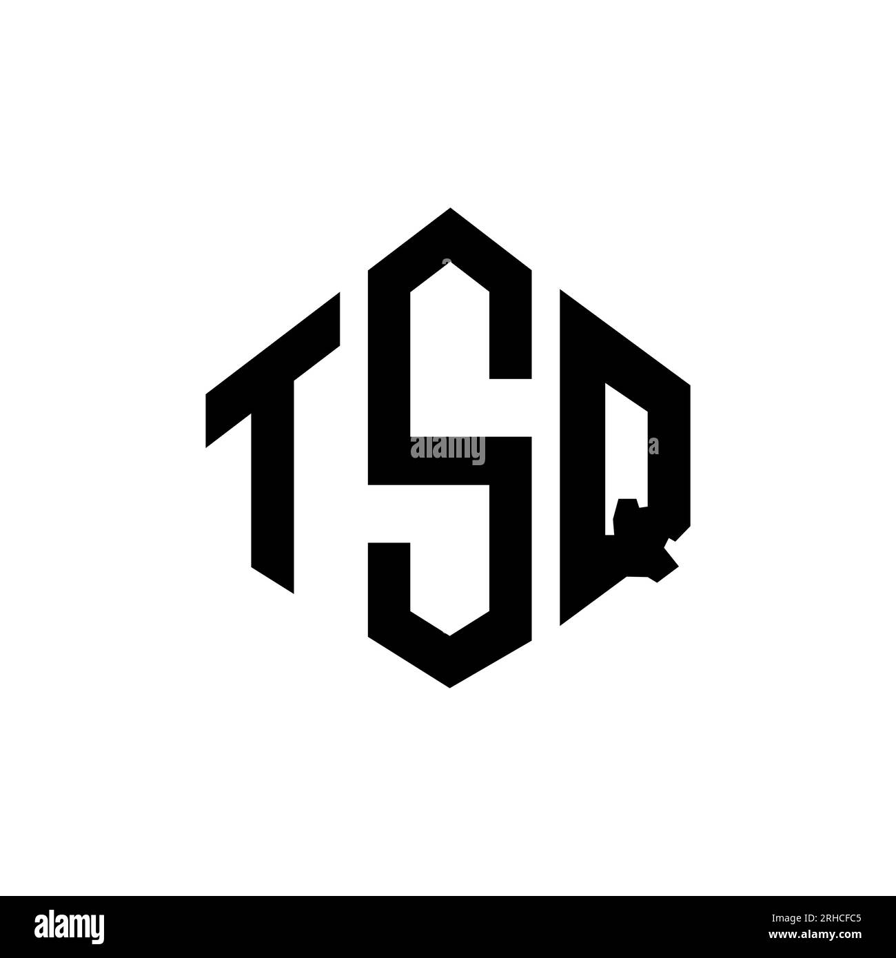 TSQ letter logo design with polygon shape. TSQ polygon and cube shape ...