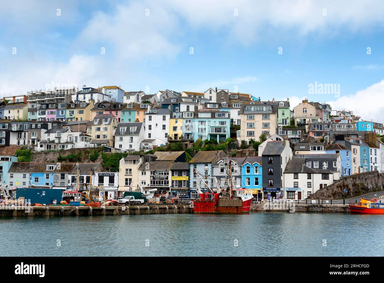View of Brixham harbour Stock Photo - Alamy