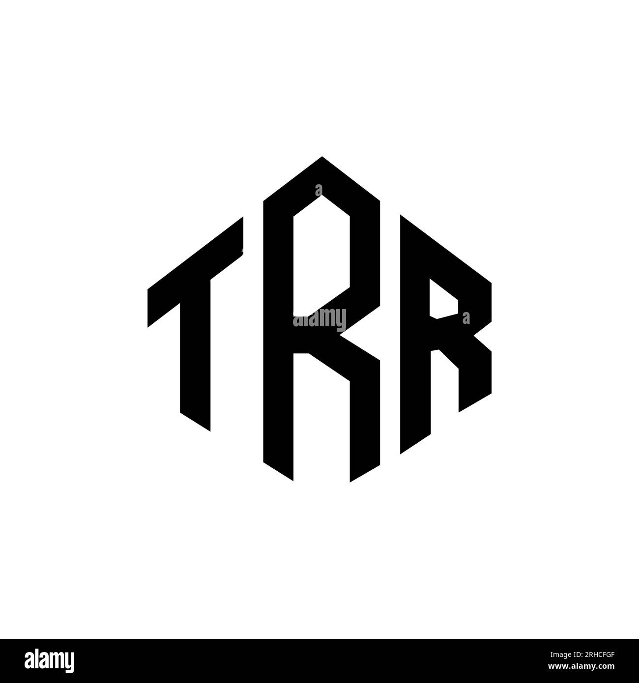 TRR letter logo design with polygon shape. TRR polygon and cube shape ...