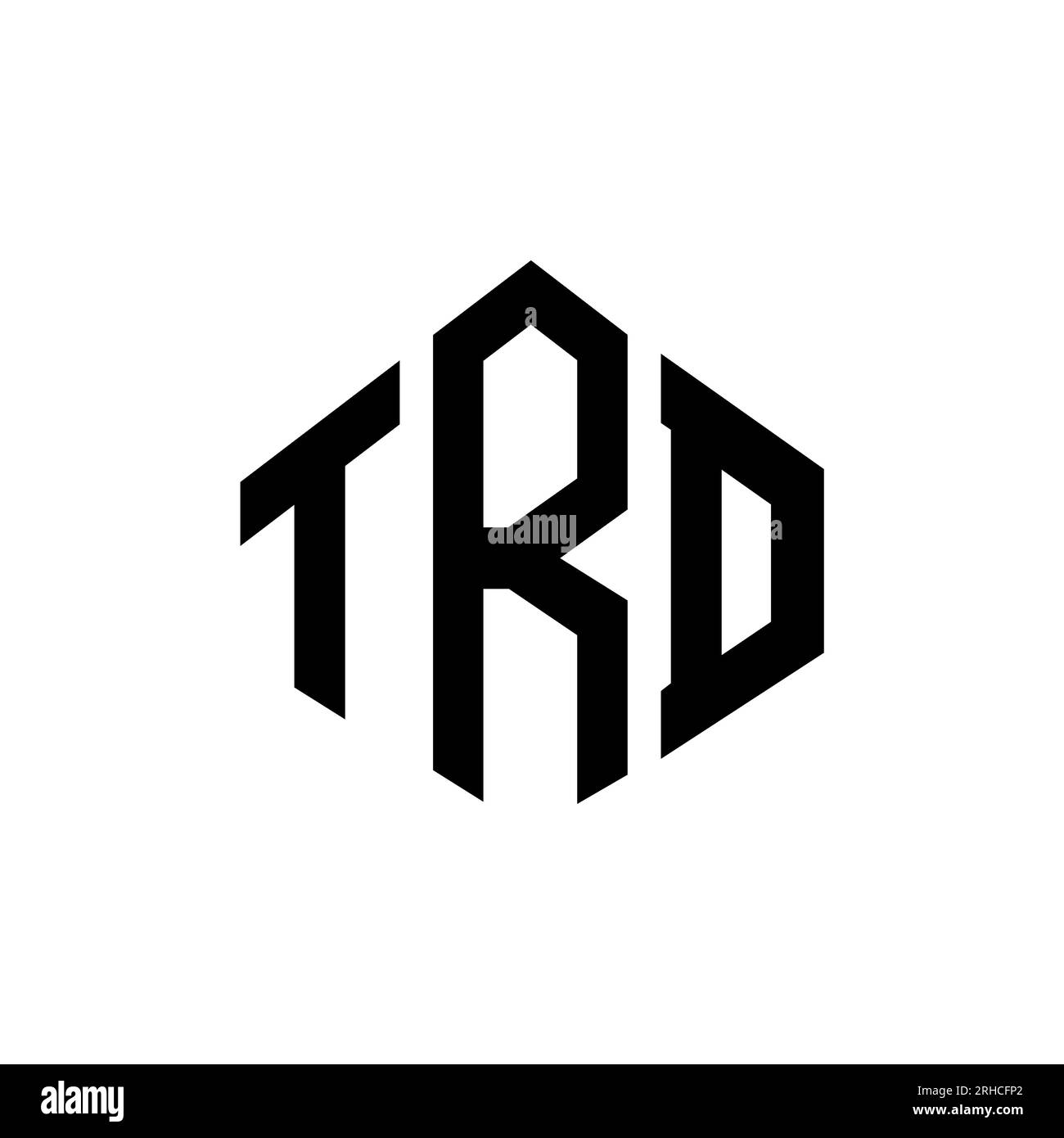 TRD letter logo design with polygon shape. TRD polygon and cube shape ...