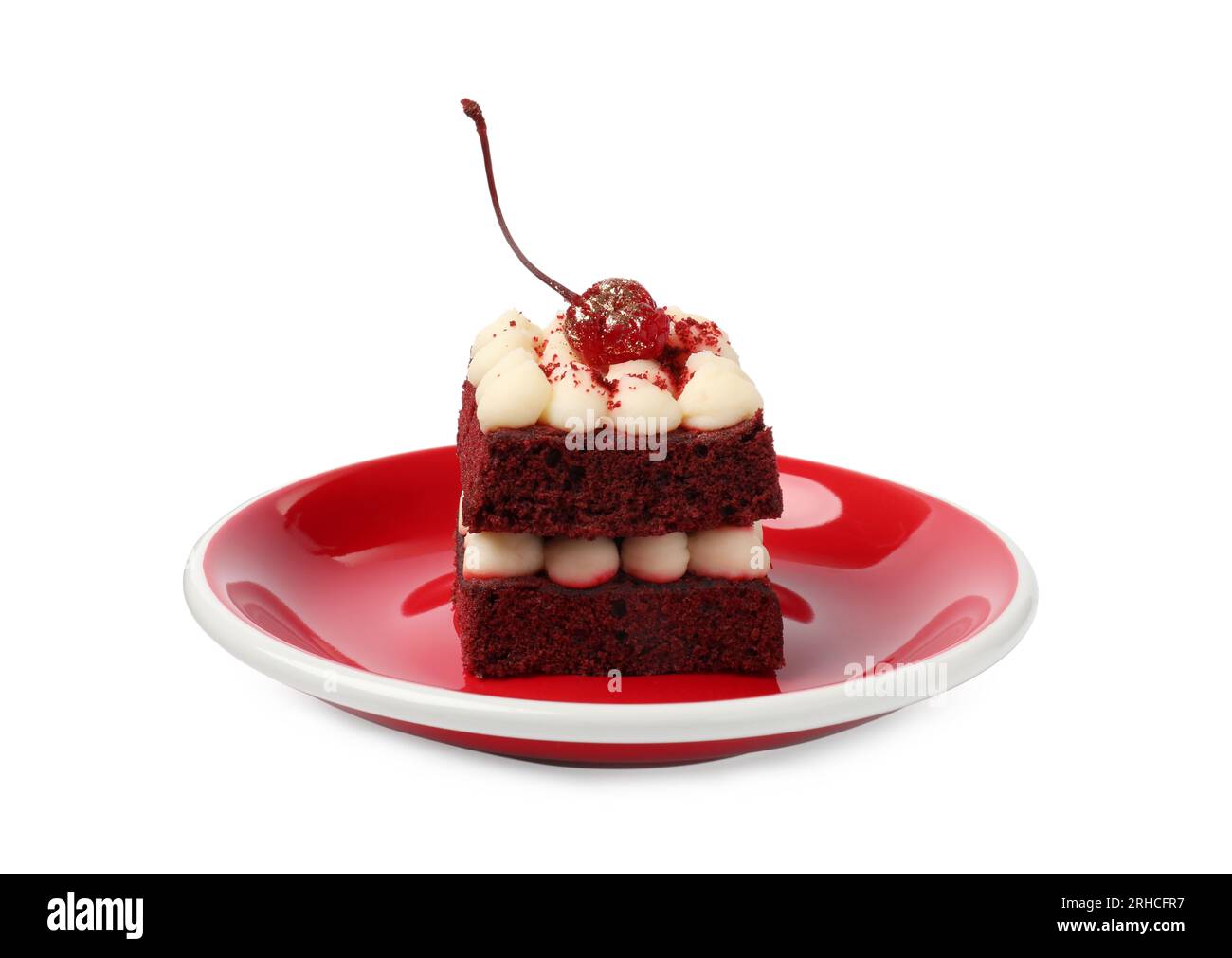 Red velvet birthday cake Cut Out Stock Images & Pictures - Alamy