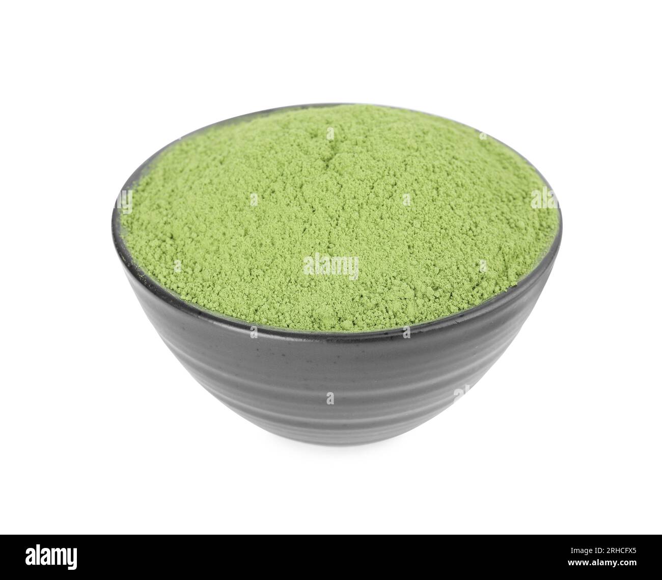 Bowl of matcha powder isolated on white Stock Photo - Alamy