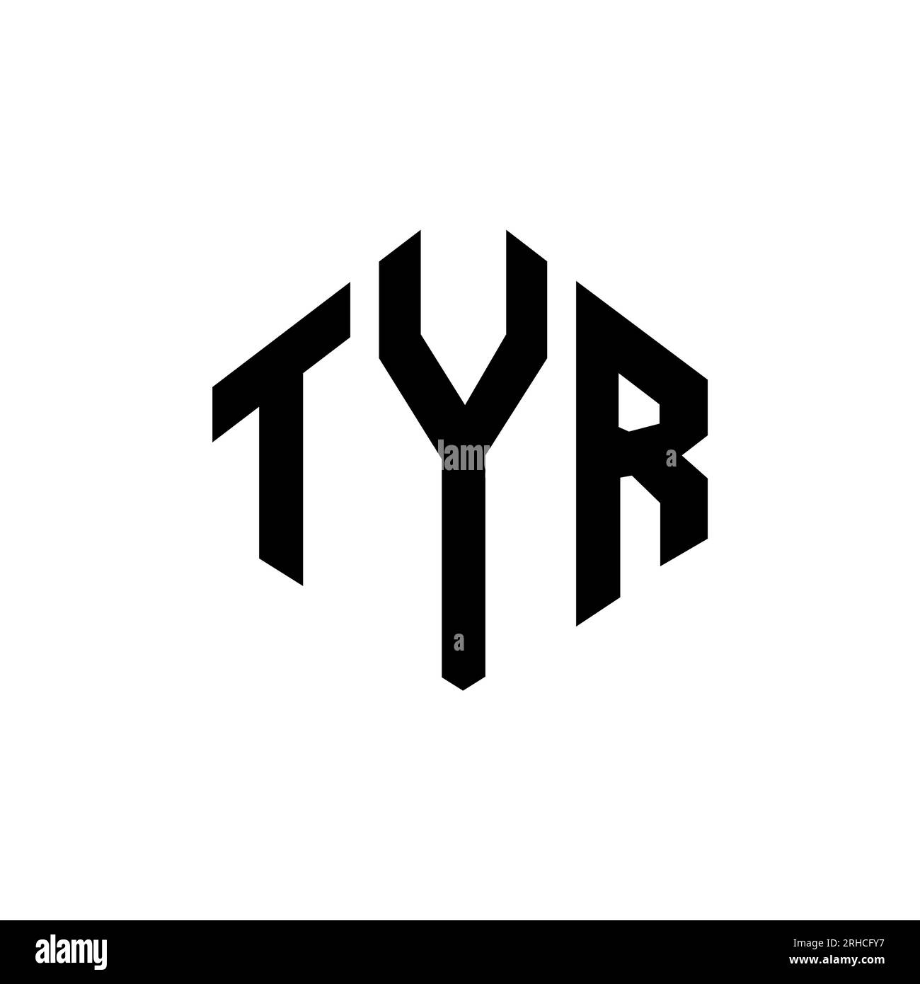 TYR letter logo design with polygon shape. TYR polygon and cube shape ...