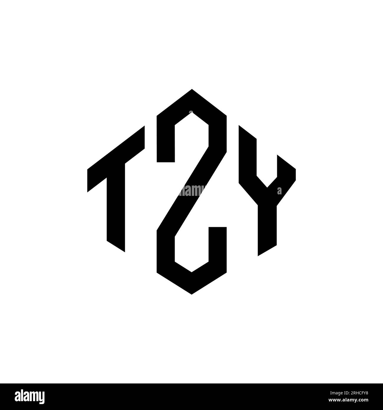 TZY letter logo design with polygon shape. TZY polygon and cube shape ...
