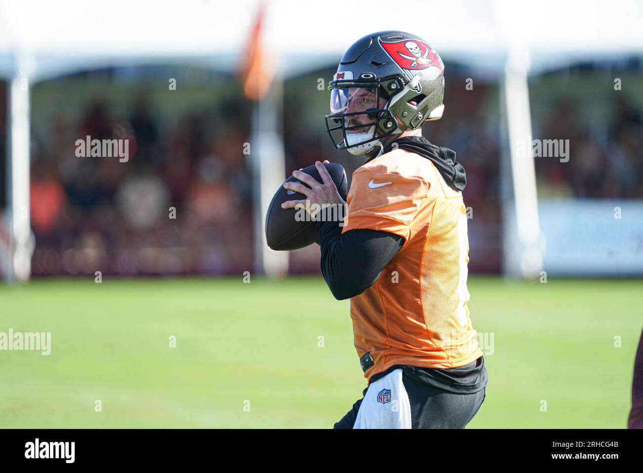 Tampa, Florida, USA, August 14, 2023, Tampa Bay Buccaneers quarterback Baker Mayfield #6 during ...