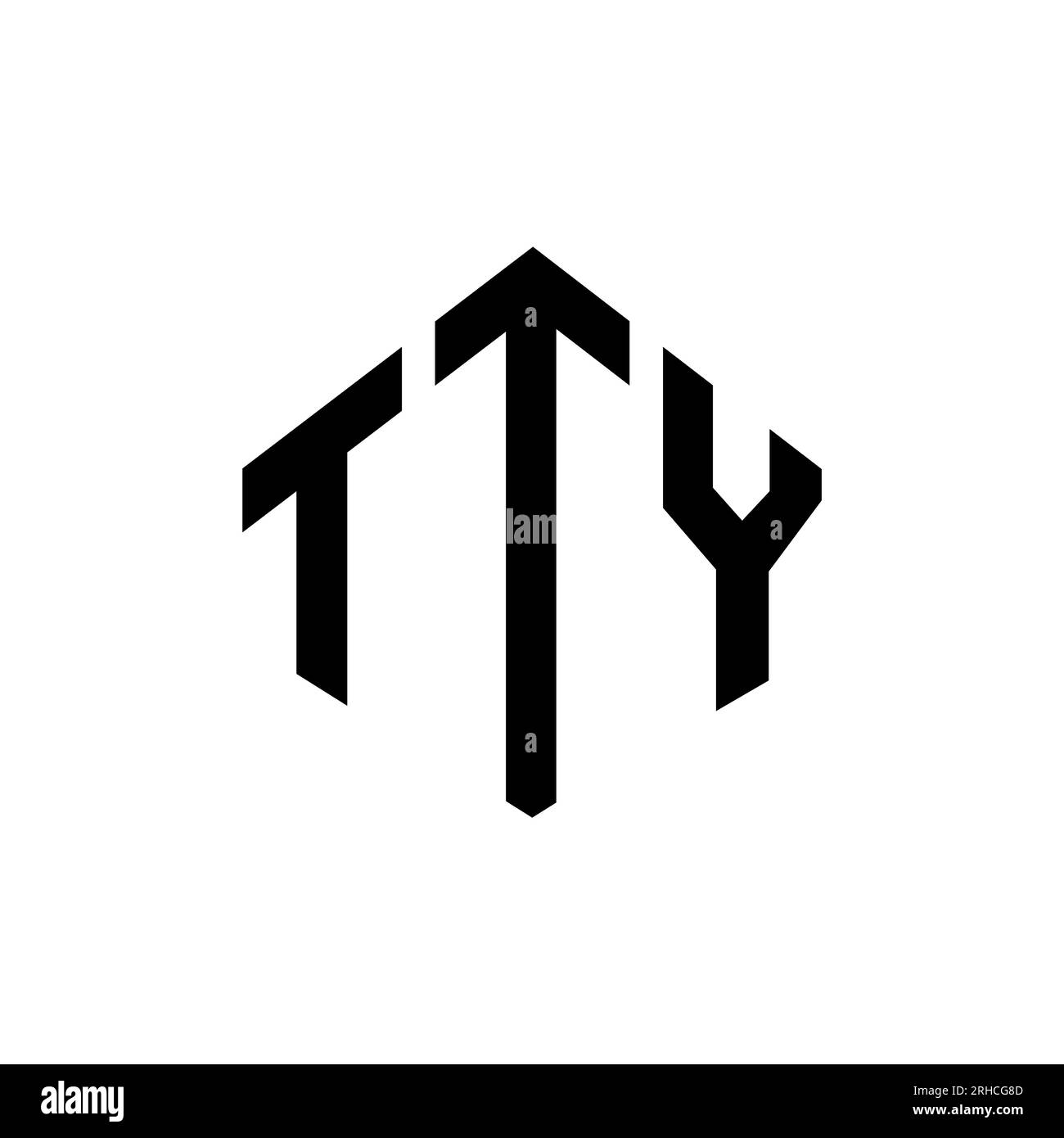 TTY letter logo design with polygon shape. TTY polygon and cube shape ...