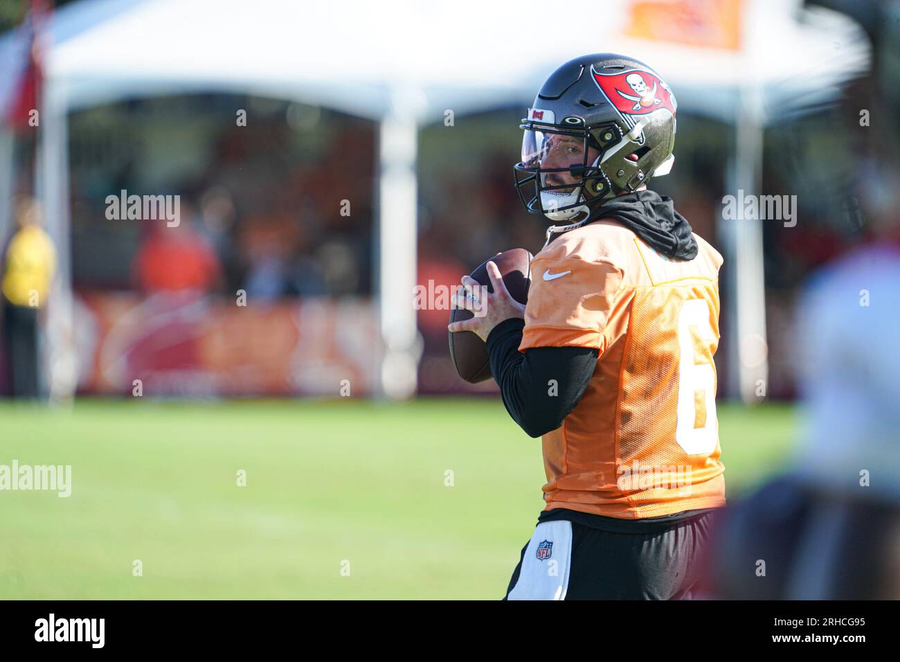 Tampa, Florida, USA, August 14, 2023, Tampa Bay Buccaneers quarterback Baker Mayfield #6 during ...