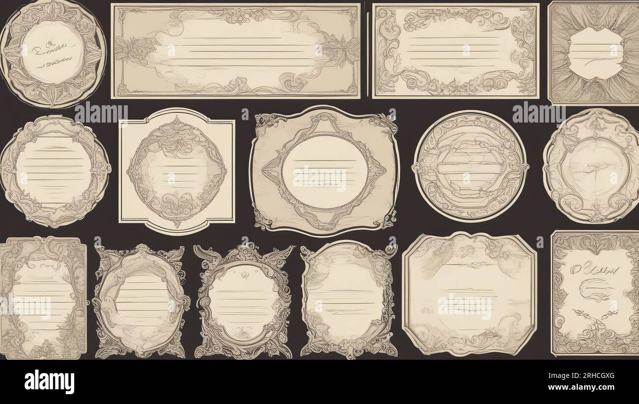 Vintage Bottle Labels Template