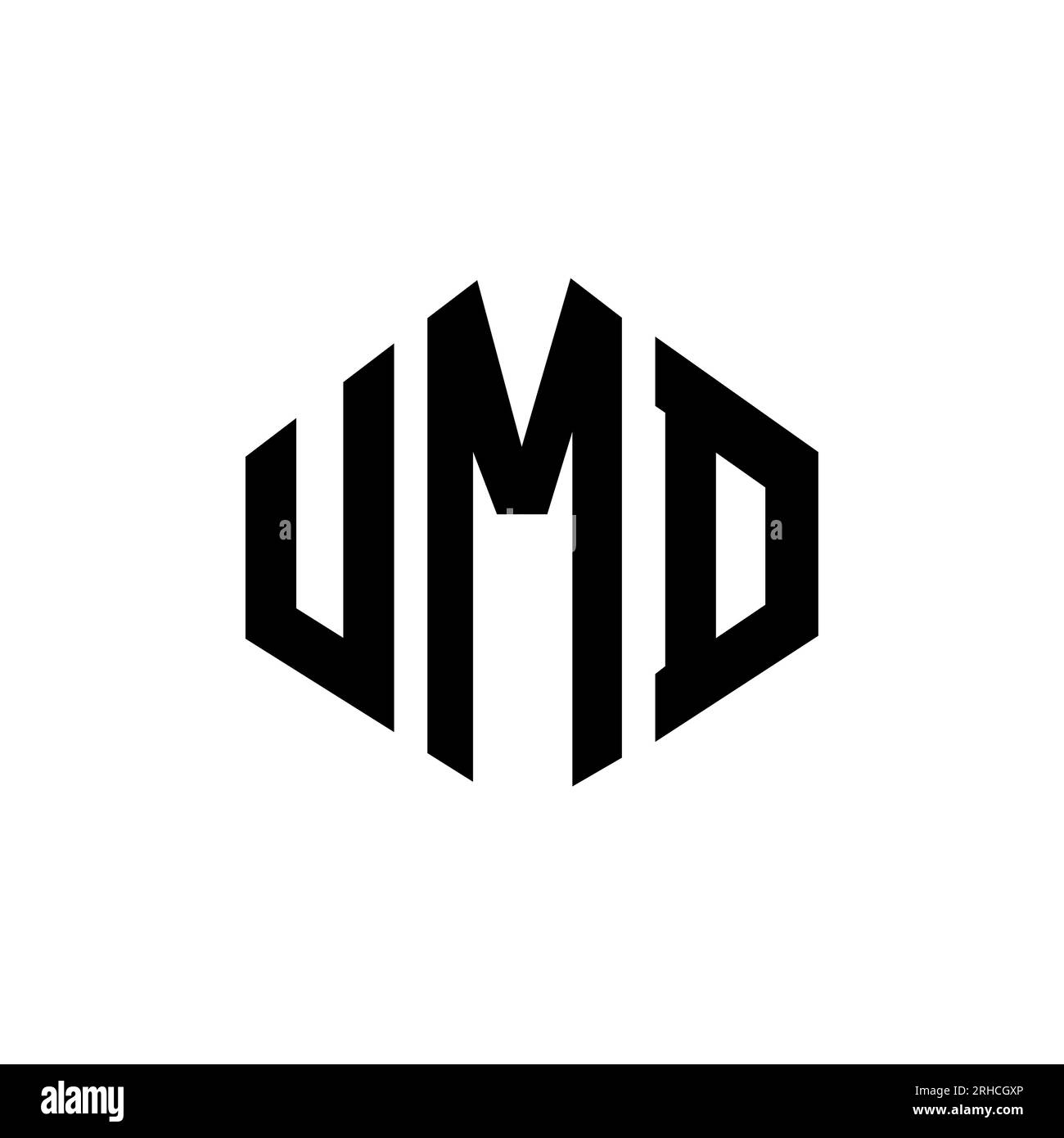 UMD letter logo design with polygon shape. UMD polygon and cube shape ...