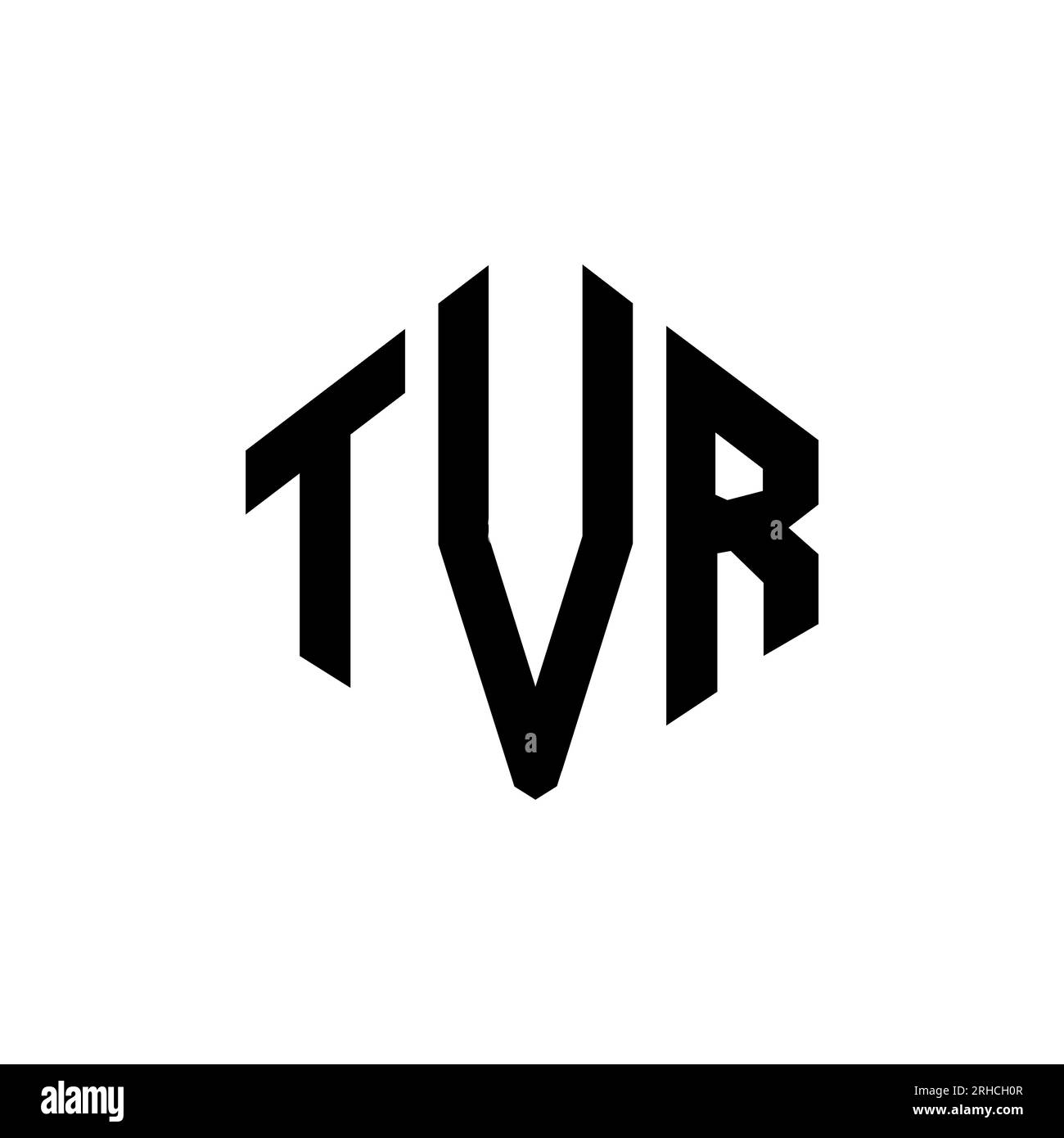 TVR letter logo design with polygon shape. TVR polygon and cube shape ...