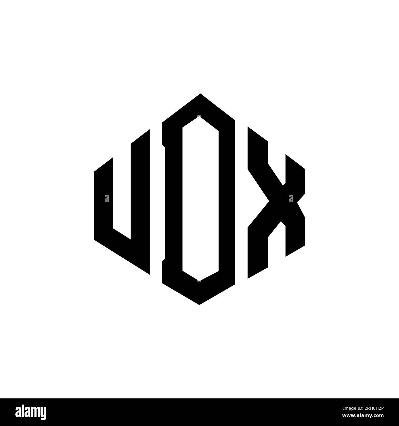UDX letter logo design with polygon shape. UDX polygon and cube shape ...
