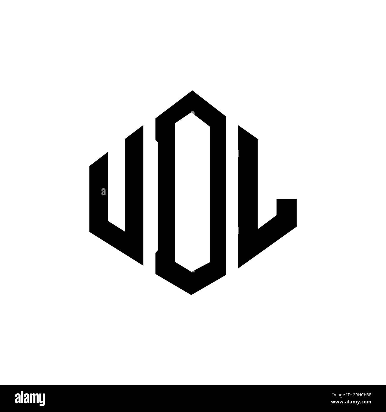 UDL letter logo design with polygon shape. UDL polygon and cube shape ...