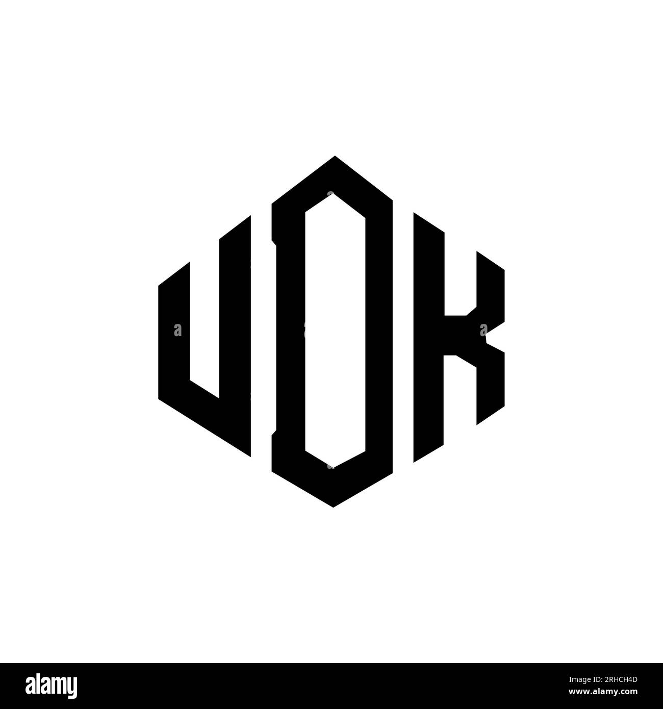 UDK letter logo design with polygon shape. UDK polygon and cube shape ...