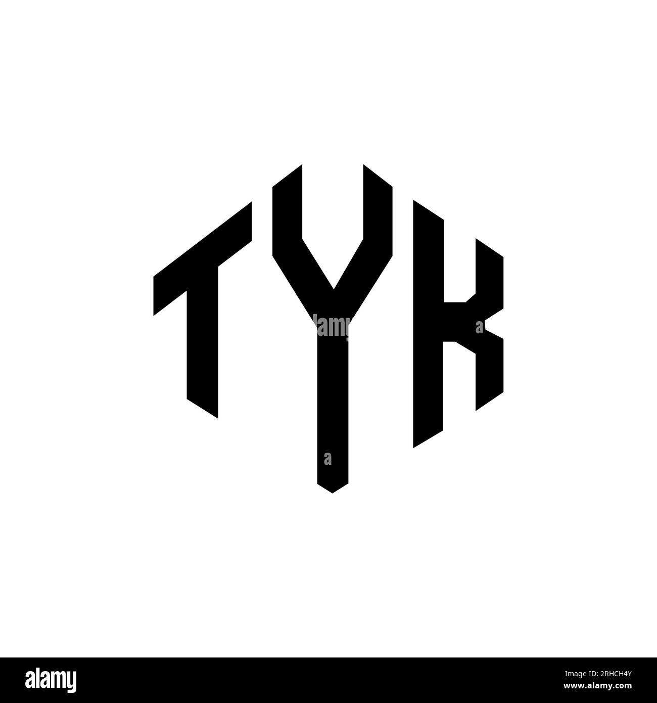 TYK letter logo design with polygon shape. TYK polygon and cube shape ...