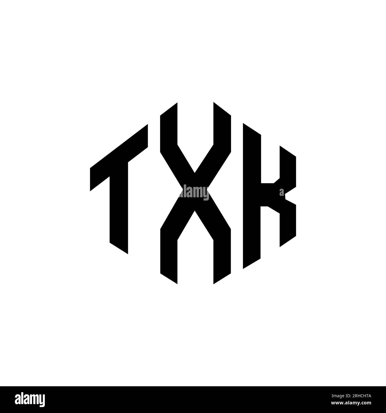 TXK letter logo design with polygon shape. TXK polygon and cube shape ...