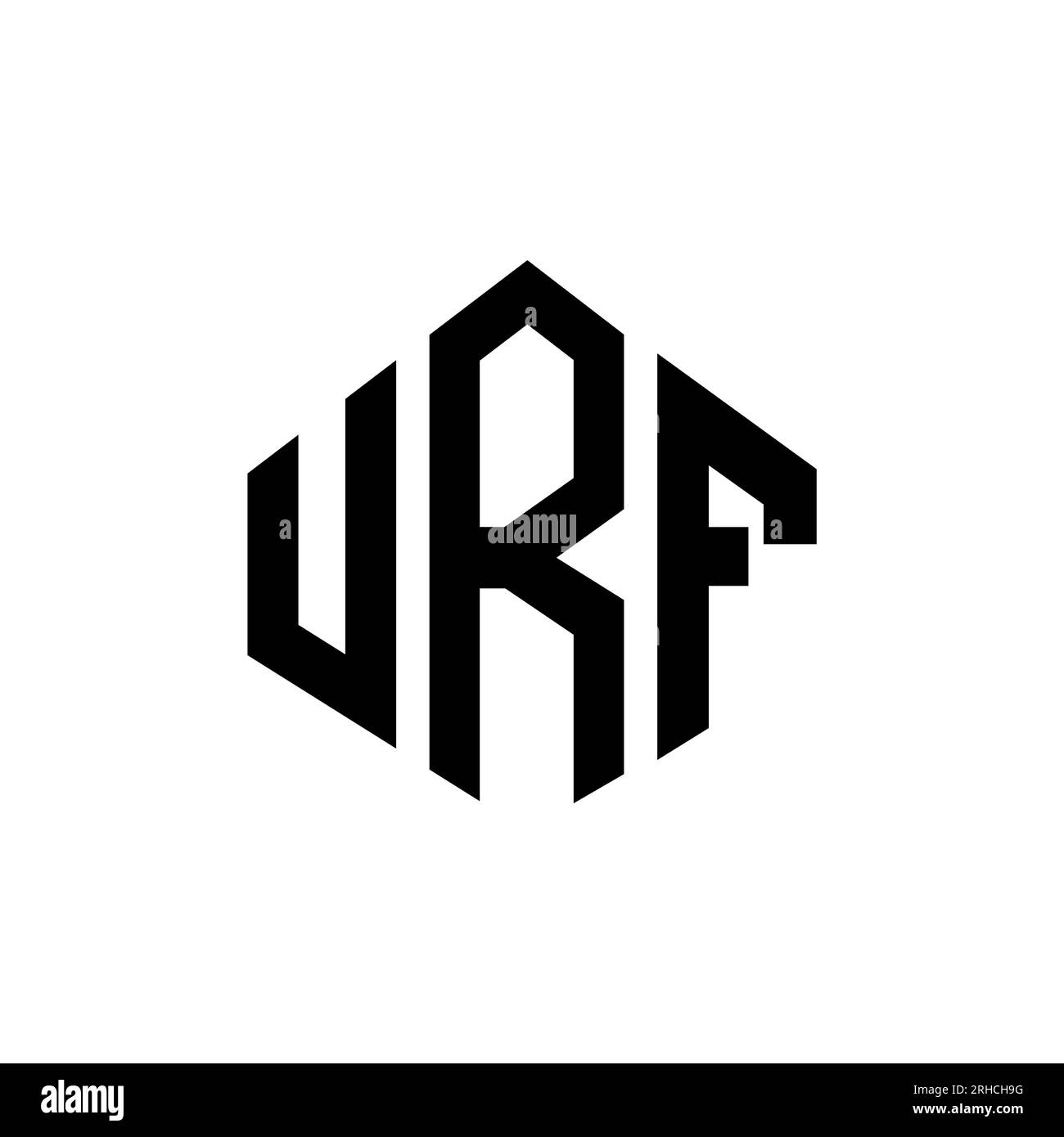 URF letter logo design with polygon shape. URF polygon and cube shape ...