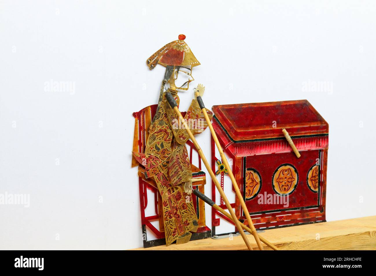 Shadow play puppet props -- character, closeup of photo Stock Photo - Alamy