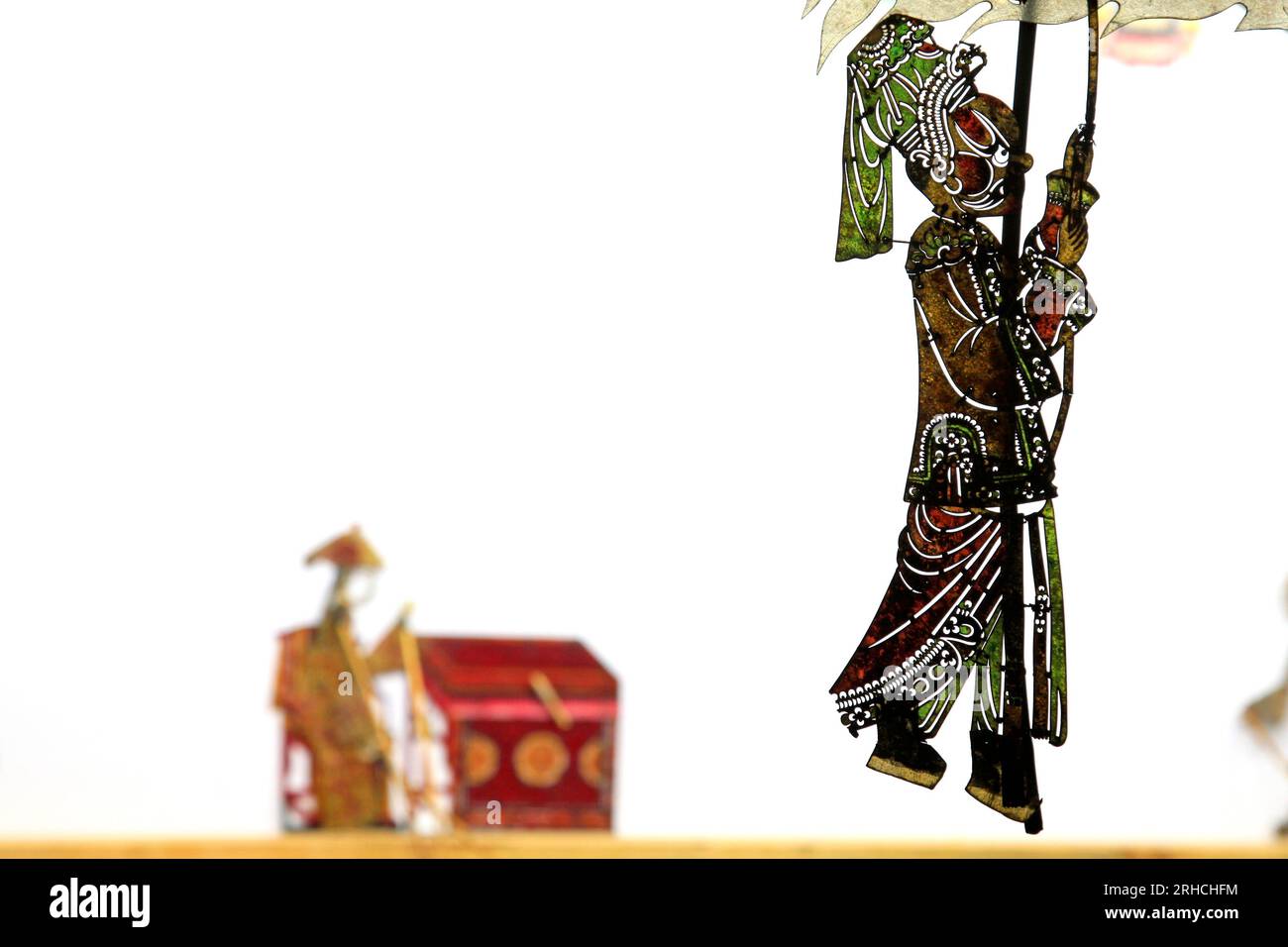 Shadow play puppet props -- character, closeup of photo Stock Photo - Alamy