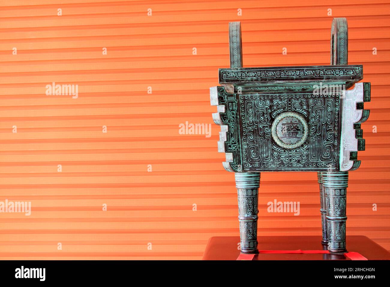 Chinese ancient ancient cooking vessel, closeup of photo Stock Photo ...