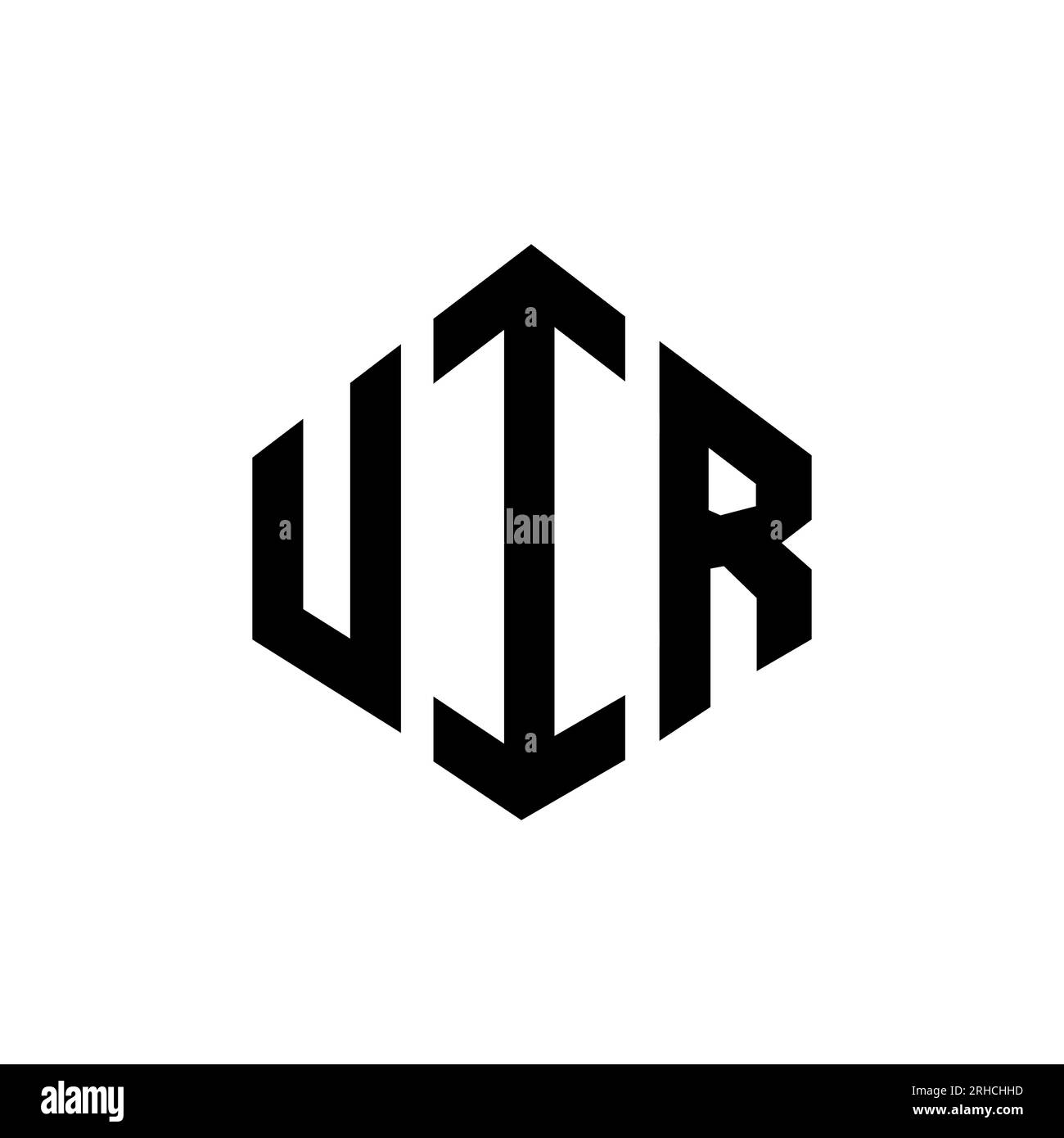 UIR letter logo design with polygon shape. UIR polygon and cube shape ...