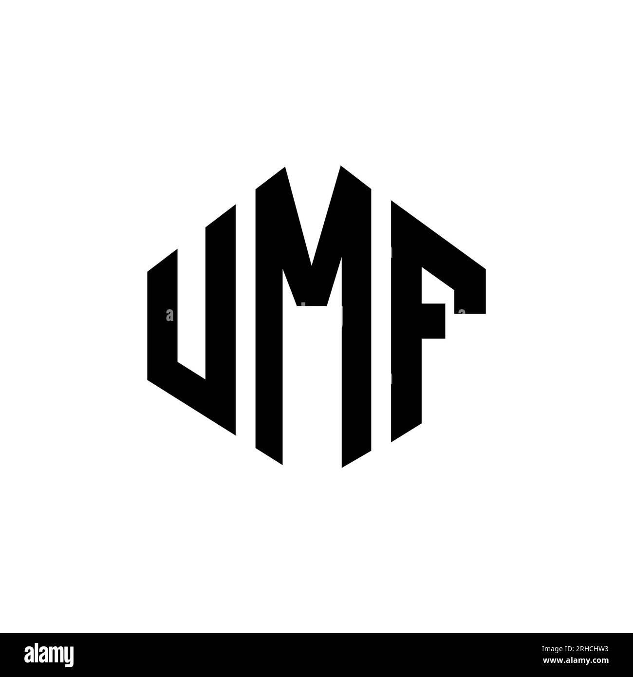 UMF letter logo design with polygon shape. UMF polygon and cube shape ...