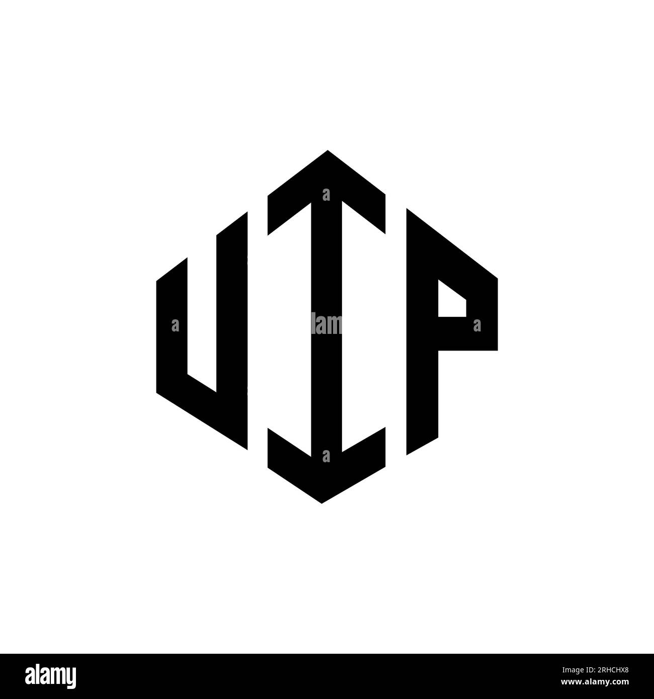 UIP letter logo design with polygon shape. UIP polygon and cube shape ...