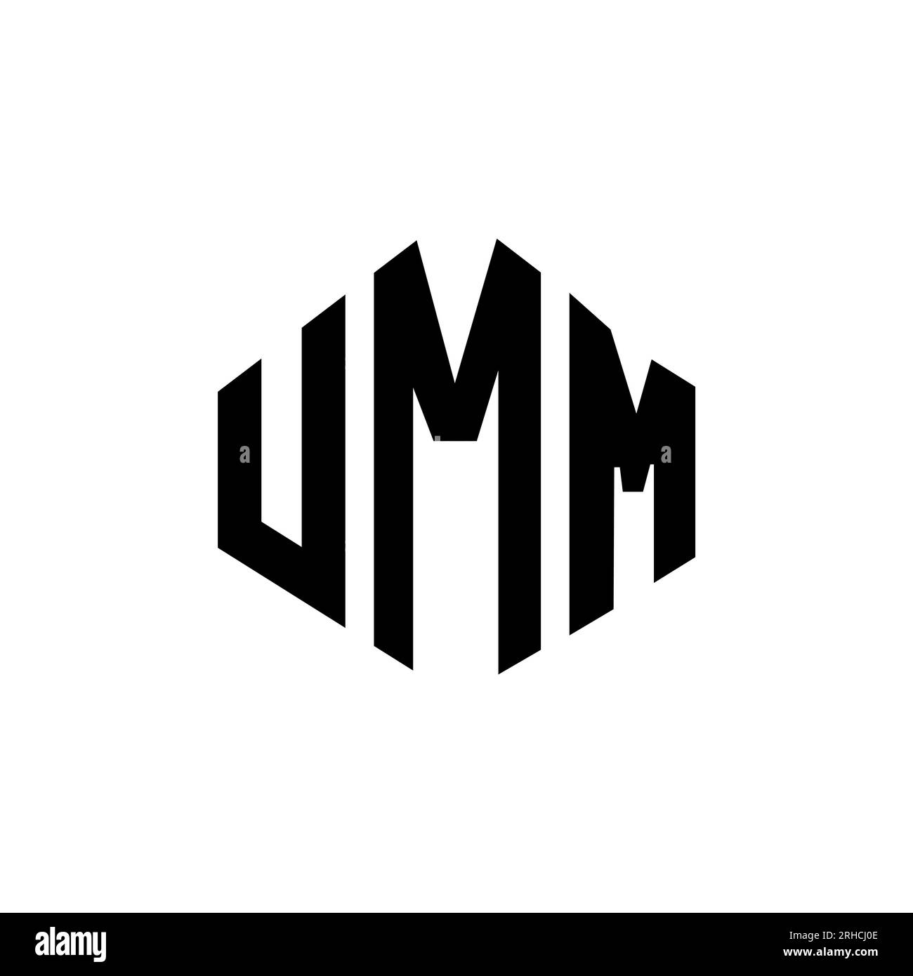 UMM letter logo design with polygon shape. UMM polygon and cube shape ...