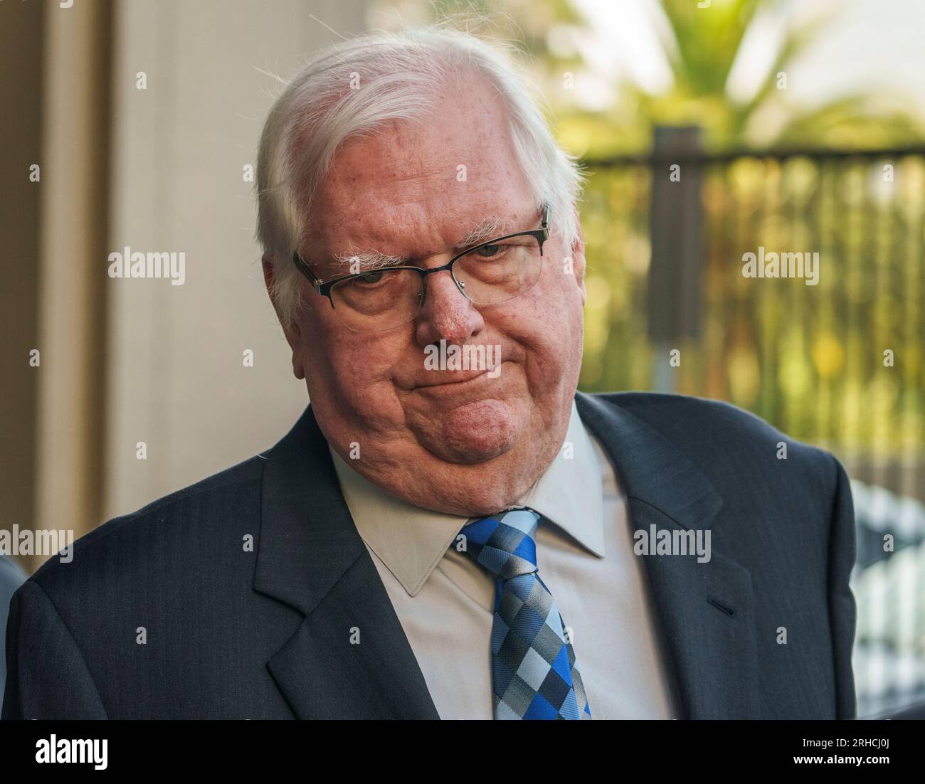 Orange County Superior Court Judge Jeffrey Ferguson walks out after a ...