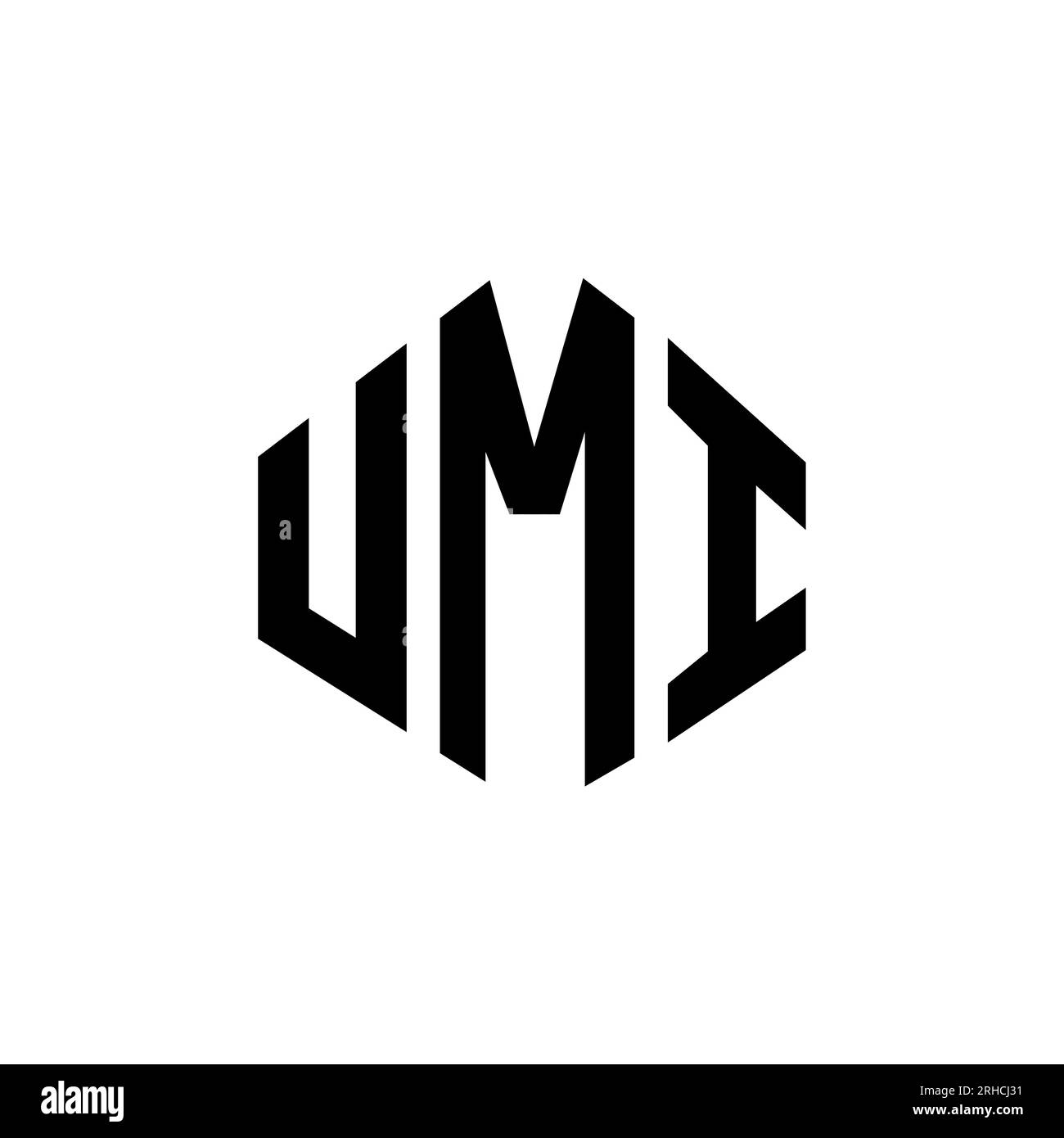 UMI letter logo design with polygon shape. UMI polygon and cube shape ...