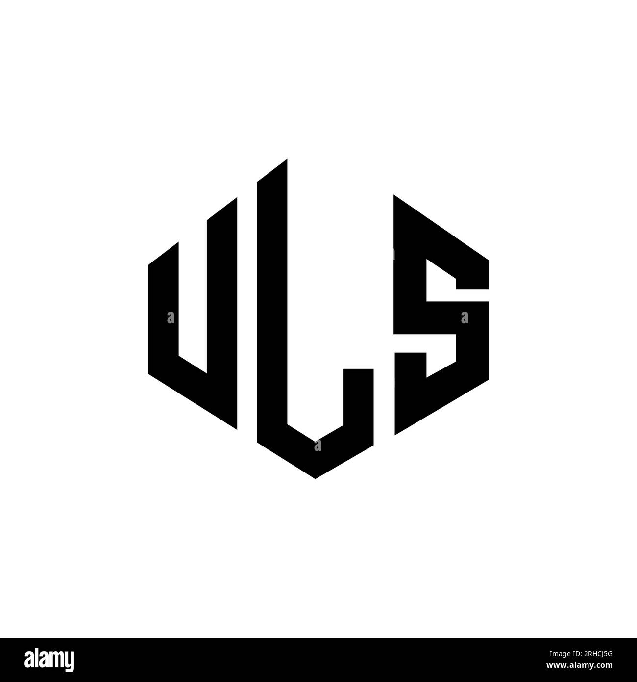 ULS letter logo design with polygon shape. ULS polygon and cube shape ...