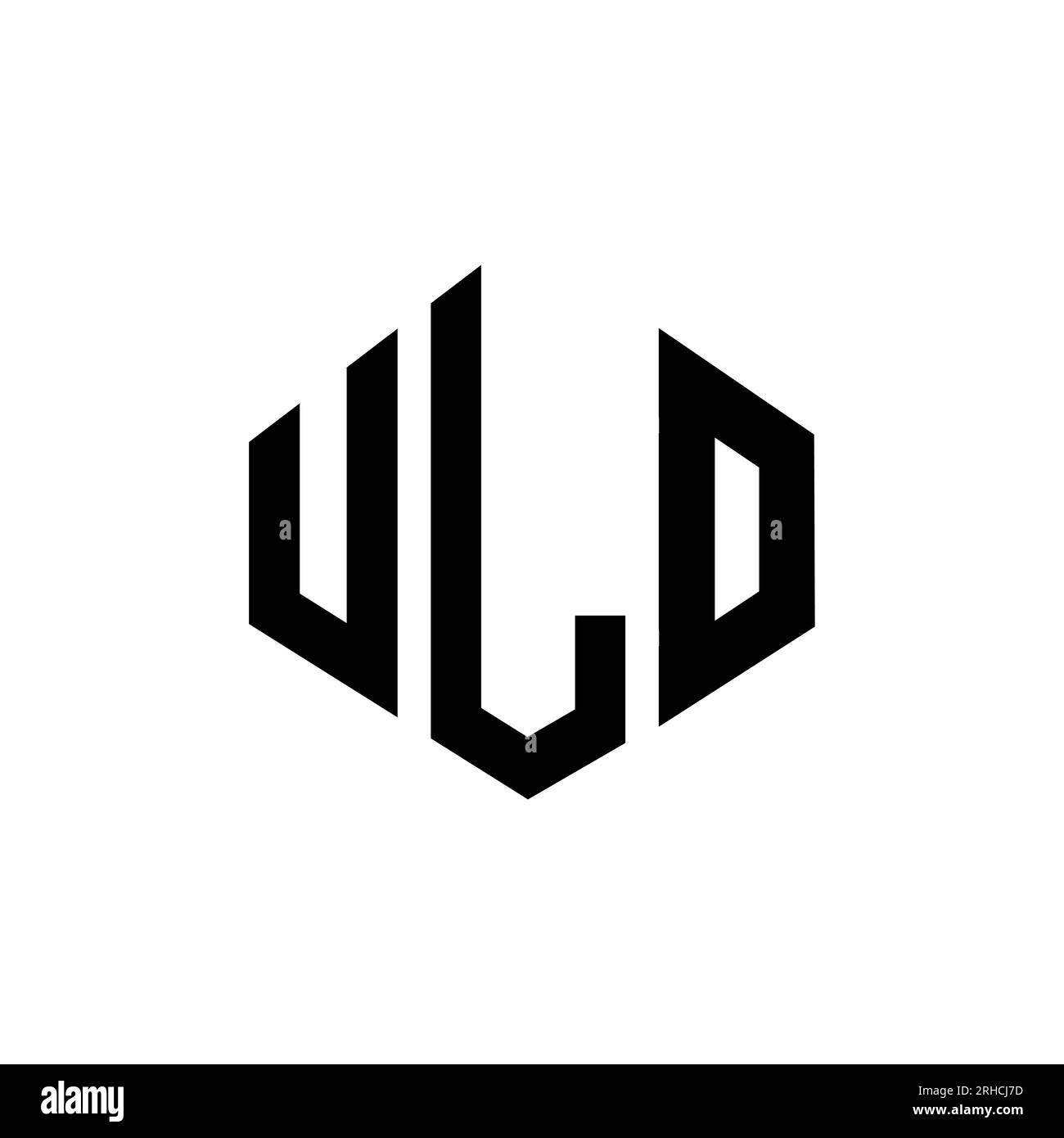 ULO letter logo design with polygon shape. ULO polygon and cube shape ...