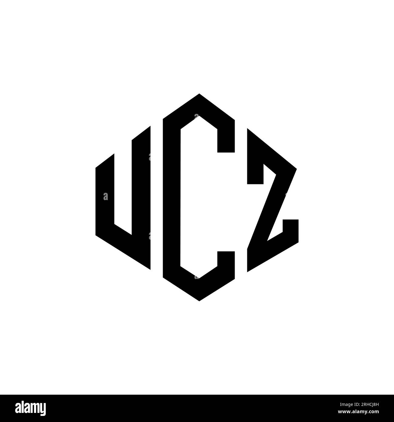 UCZ letter logo design with polygon shape. UCZ polygon and cube shape ...