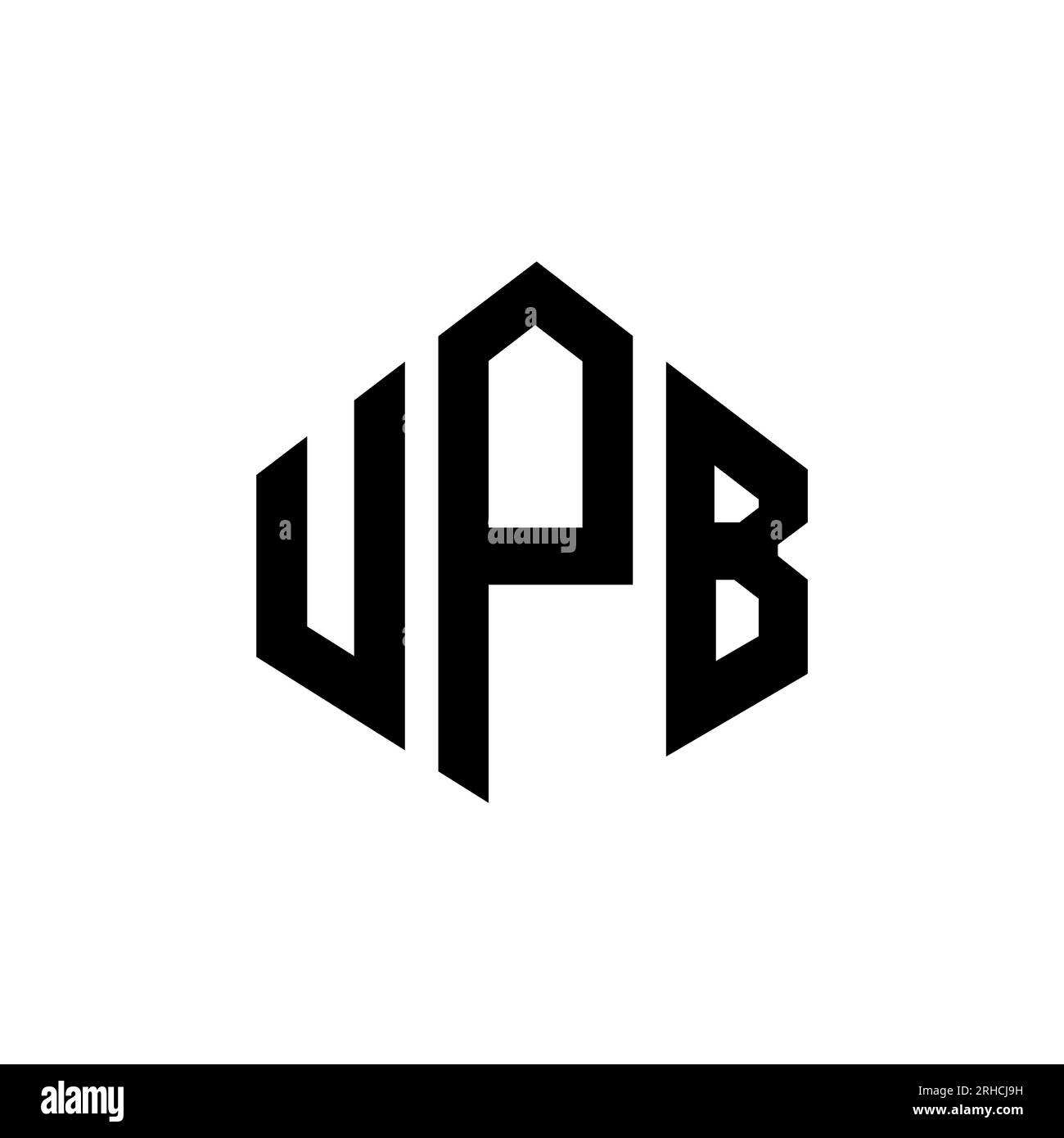 UPB letter logo design with polygon shape. UPB polygon and cube shape ...