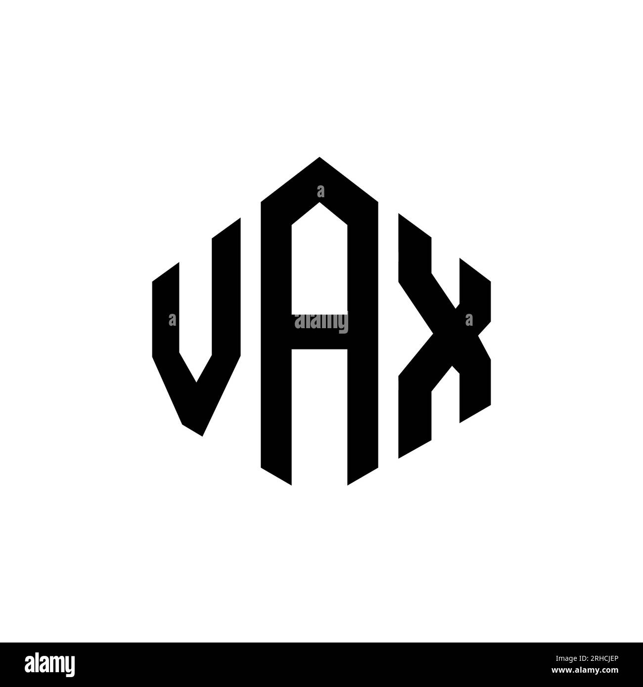 VAX letter logo design with polygon shape. VAX polygon and cube shape ...
