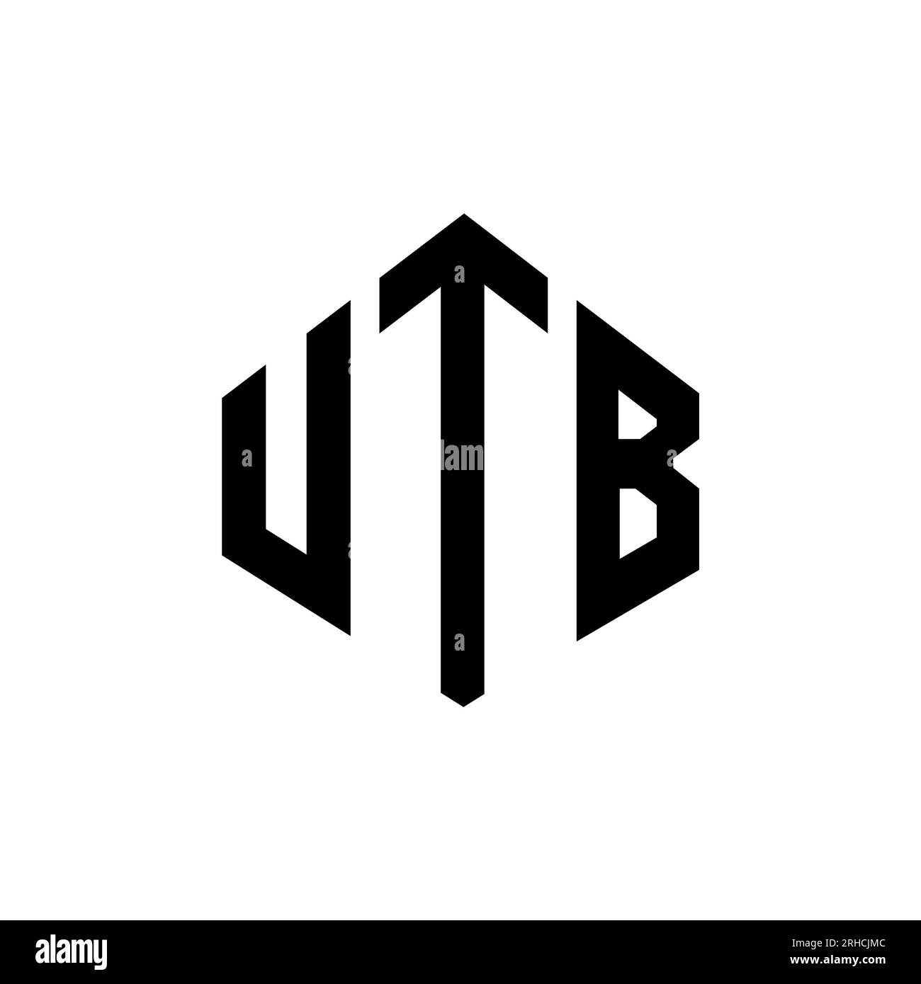 UTB letter logo design with polygon shape. UTB polygon and cube shape ...