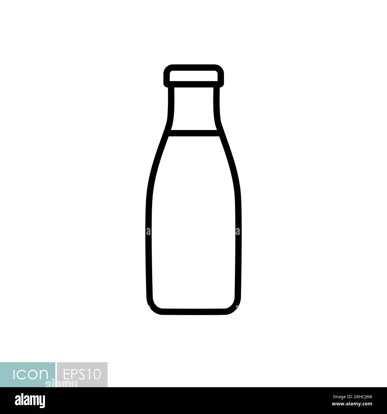 Milk Bottle icon vector. Dairy product sign. Graph symbol for cooking ...