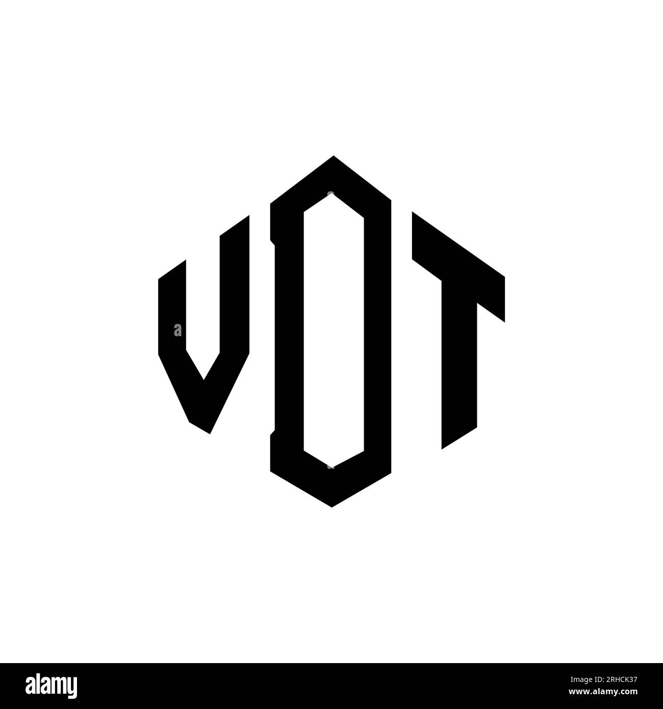 VDT letter logo design with polygon shape. VDT polygon and cube shape ...