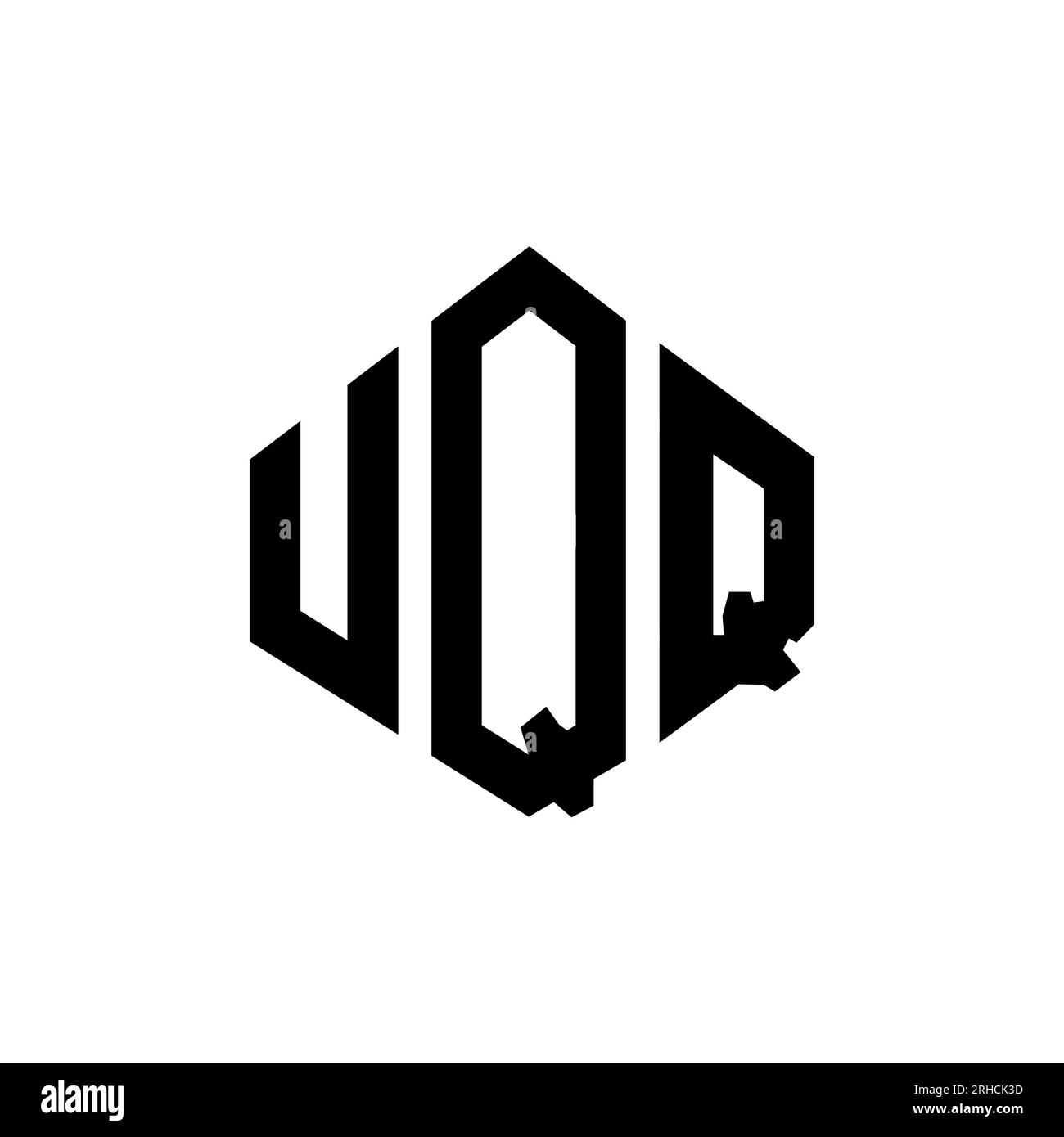 UQQ letter logo design with polygon shape. UQQ polygon and cube shape ...