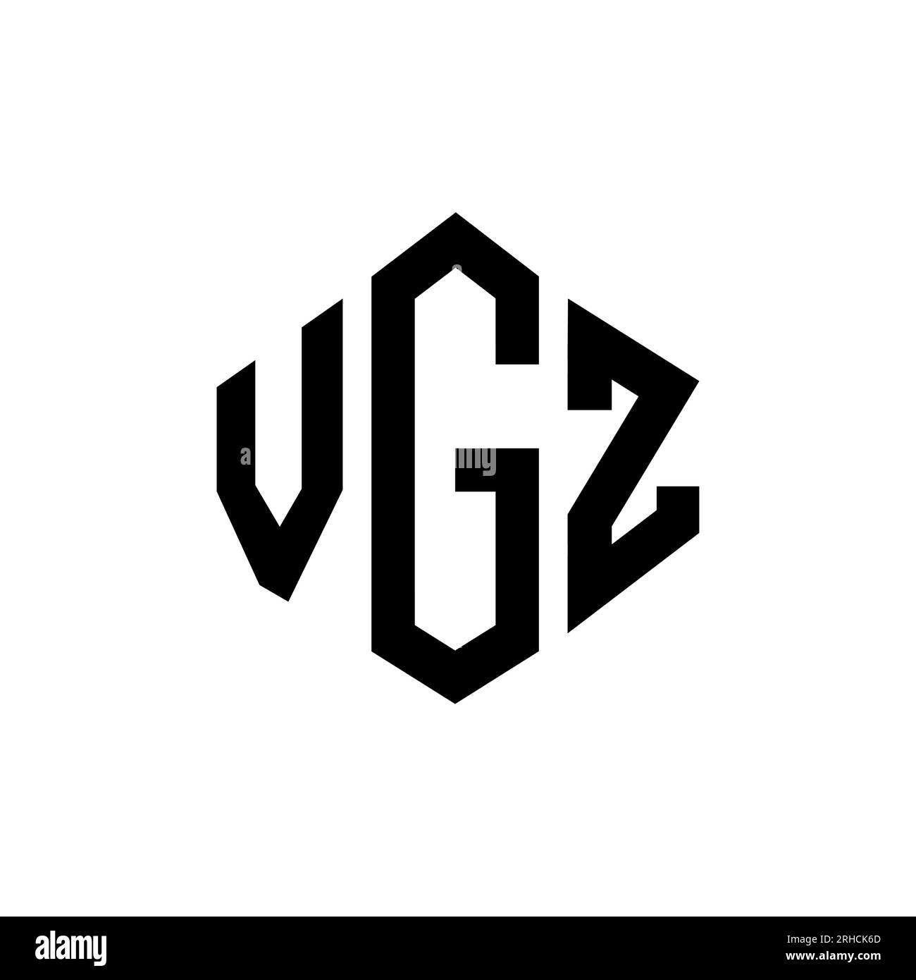 VGZ letter logo design with polygon shape. VGZ polygon and cube shape ...