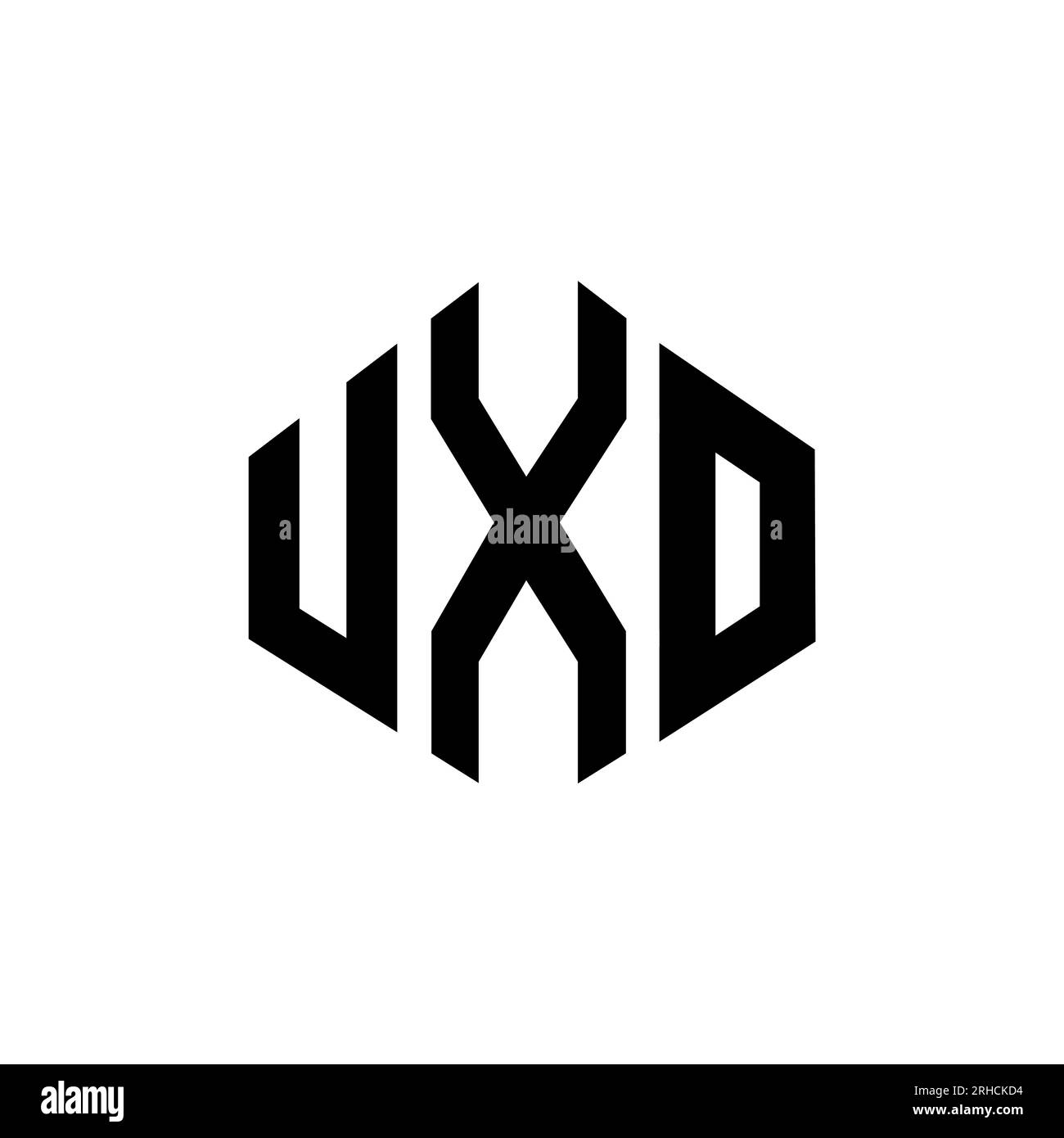 UXO letter logo design with polygon shape. UXO polygon and cube shape ...