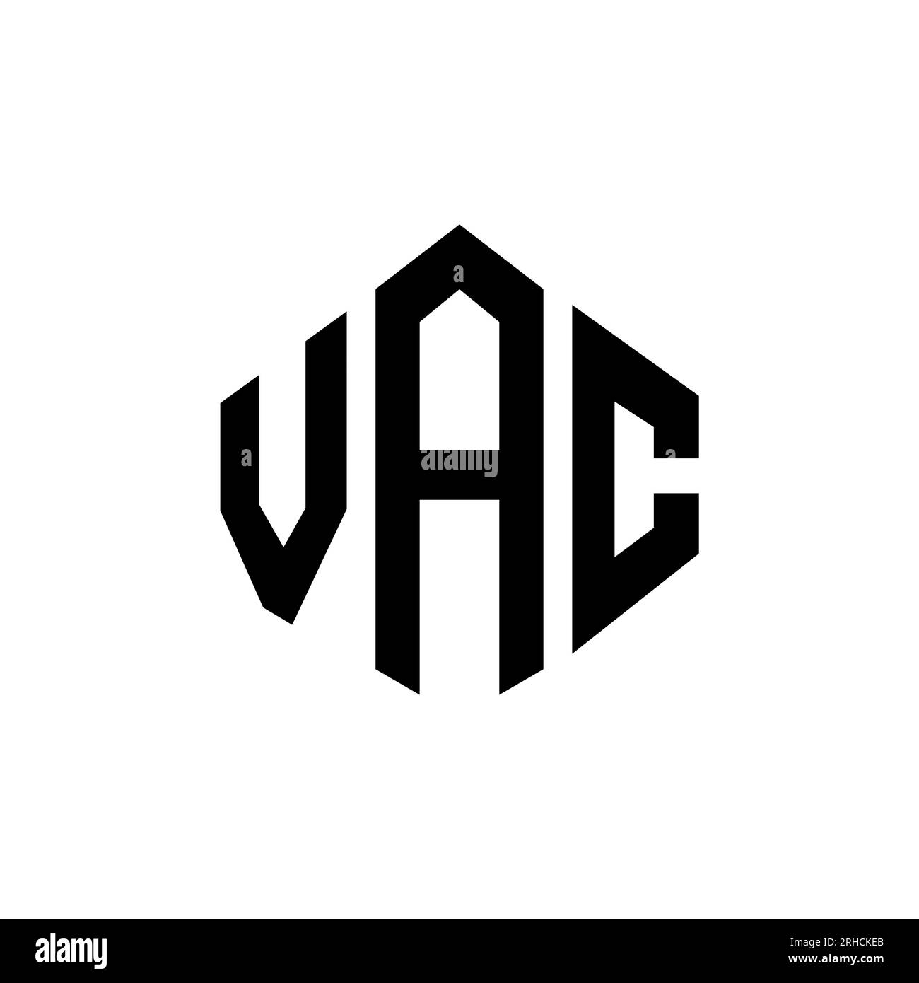 VAC letter logo design with polygon shape. VAC polygon and cube shape ...
