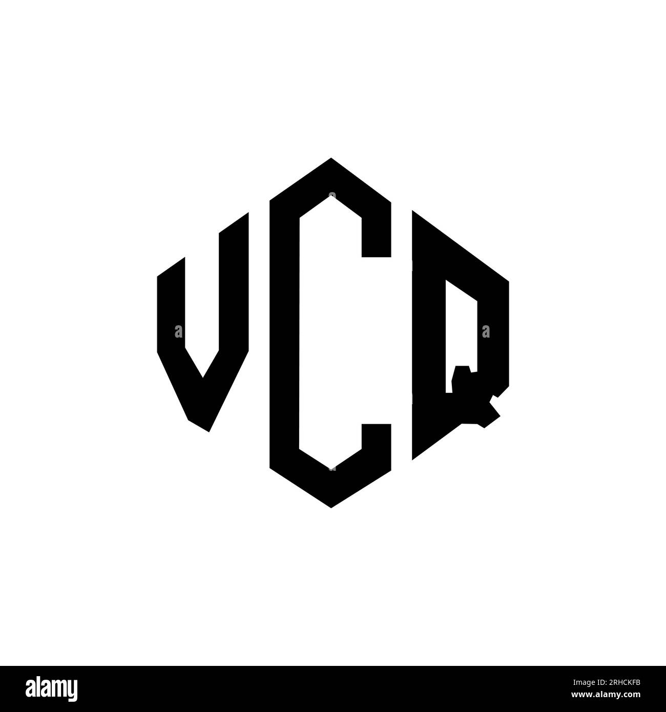 VCQ letter logo design with polygon shape. VCQ polygon and cube shape ...