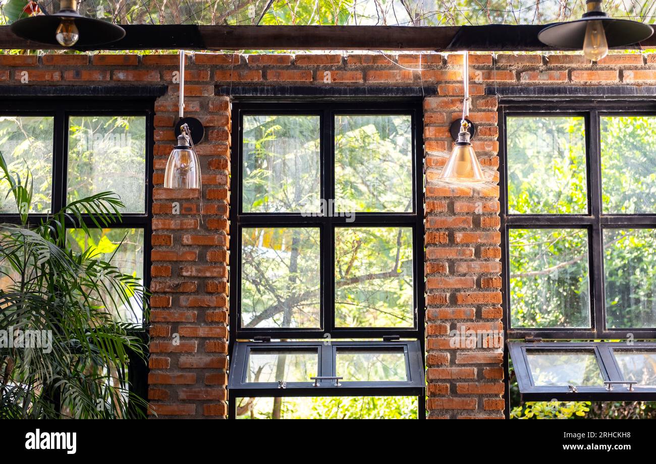 Modern loft interior big windows hi-res stock photography and images ...