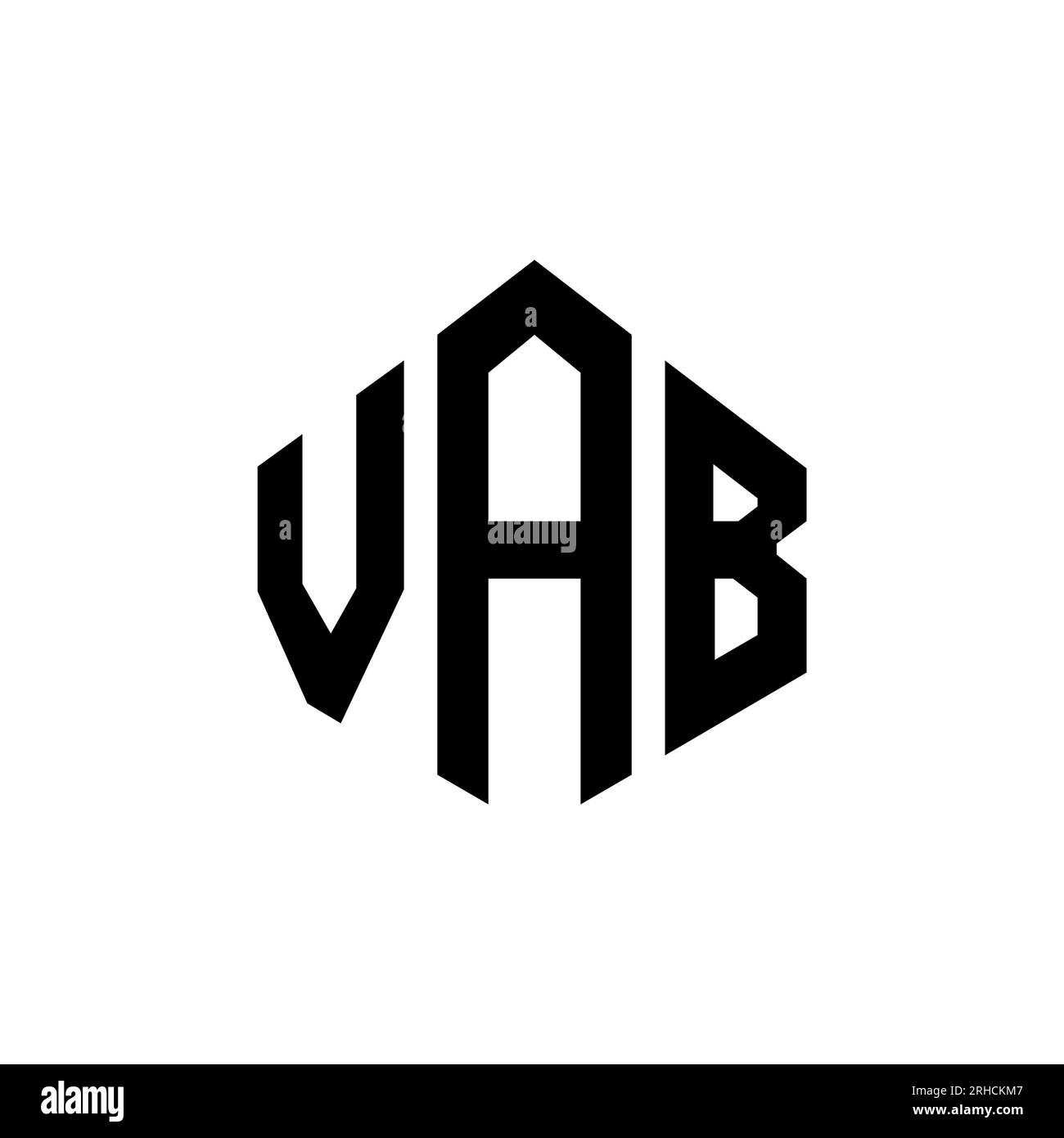 VAB letter logo design with polygon shape. VAB polygon and cube shape ...