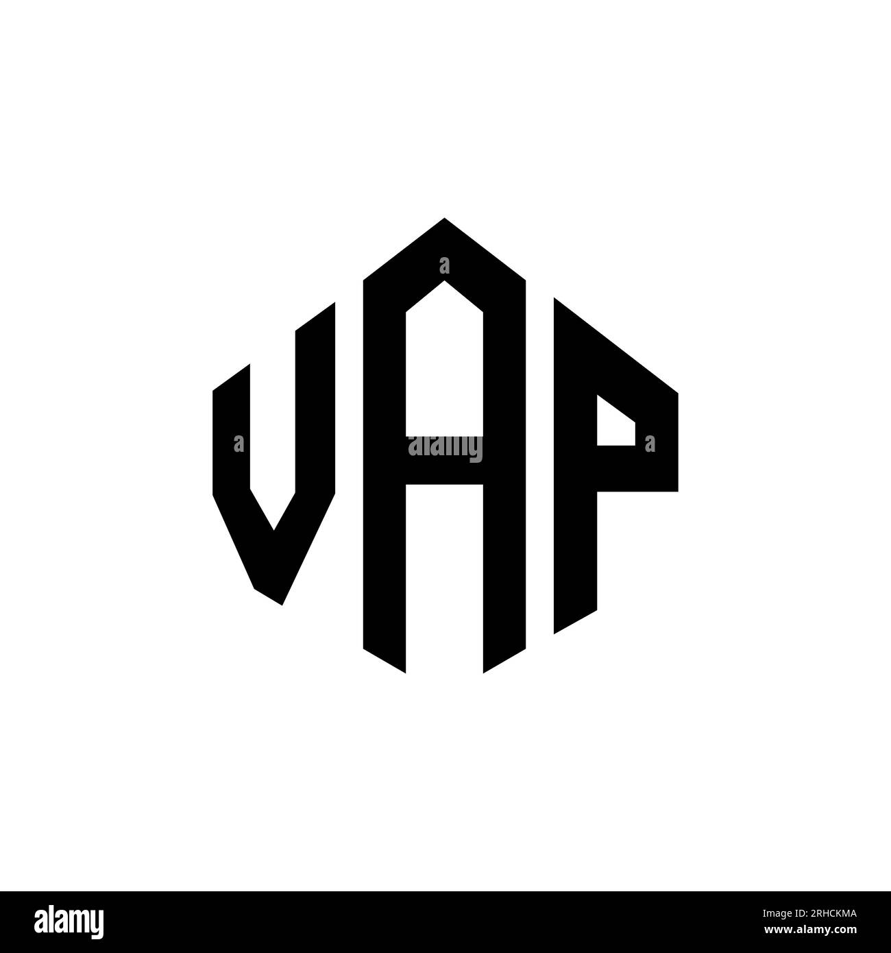 VAP letter logo design with polygon shape. VAP polygon and cube shape ...