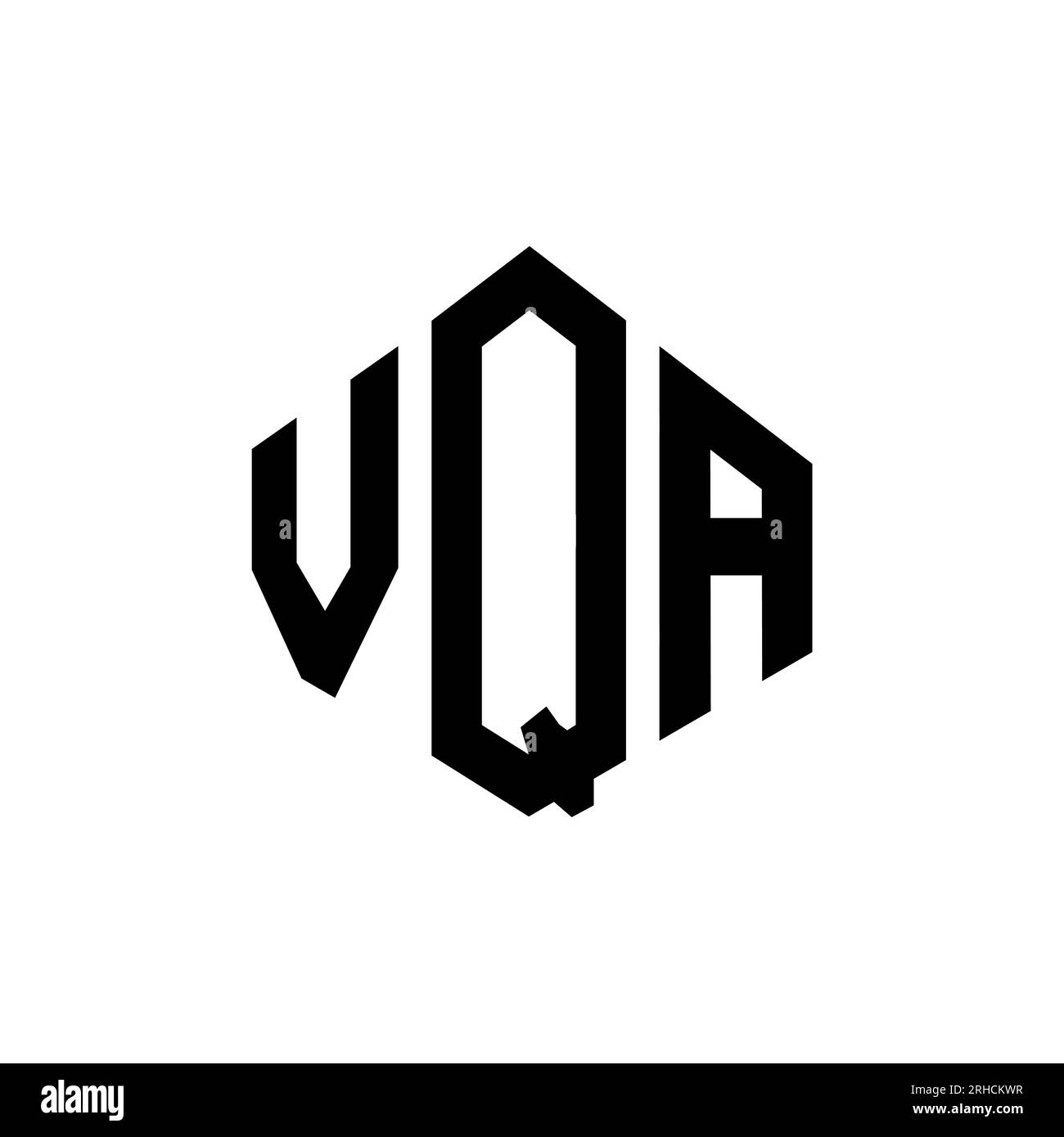 VQA letter logo design with polygon shape. VQA polygon and cube shape ...