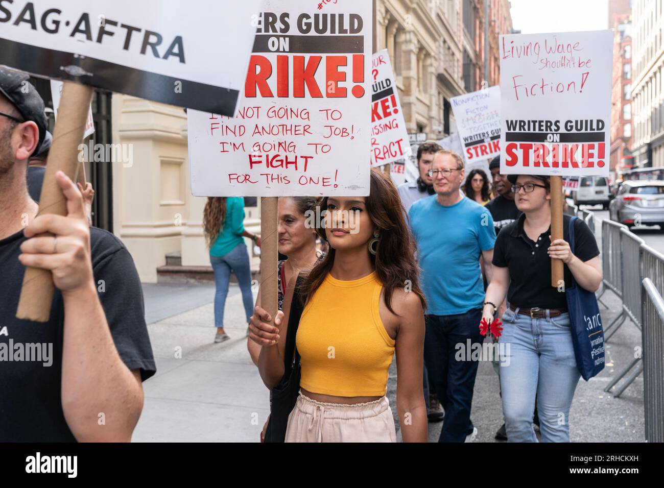 WGA and SAG-AFTRA members to walk picket lines as they strike over ...