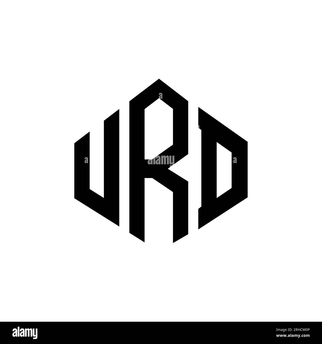 URD letter logo design with polygon shape. URD polygon and cube shape ...