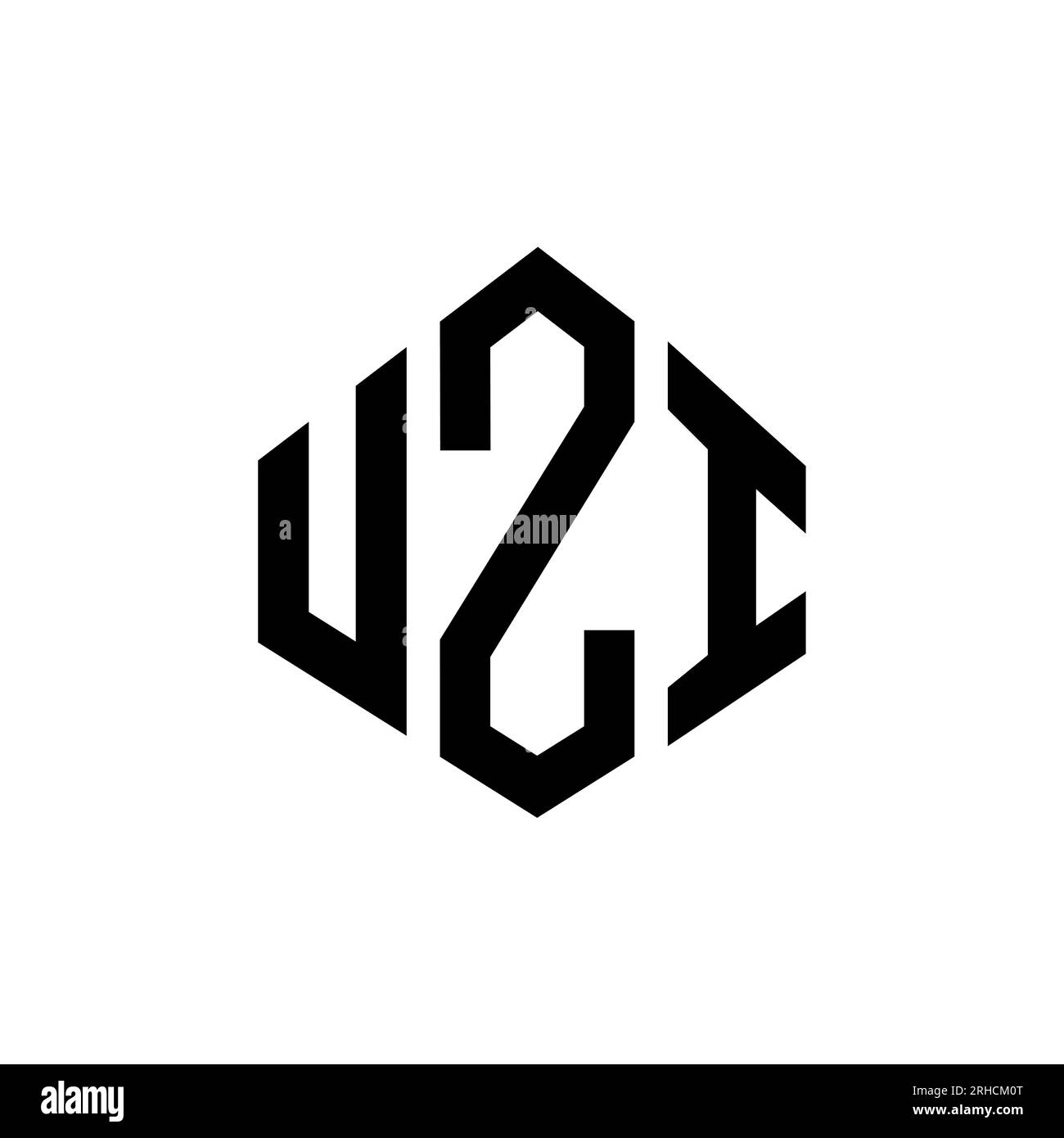 UZI letter logo design with polygon shape. UZI polygon and cube shape ...