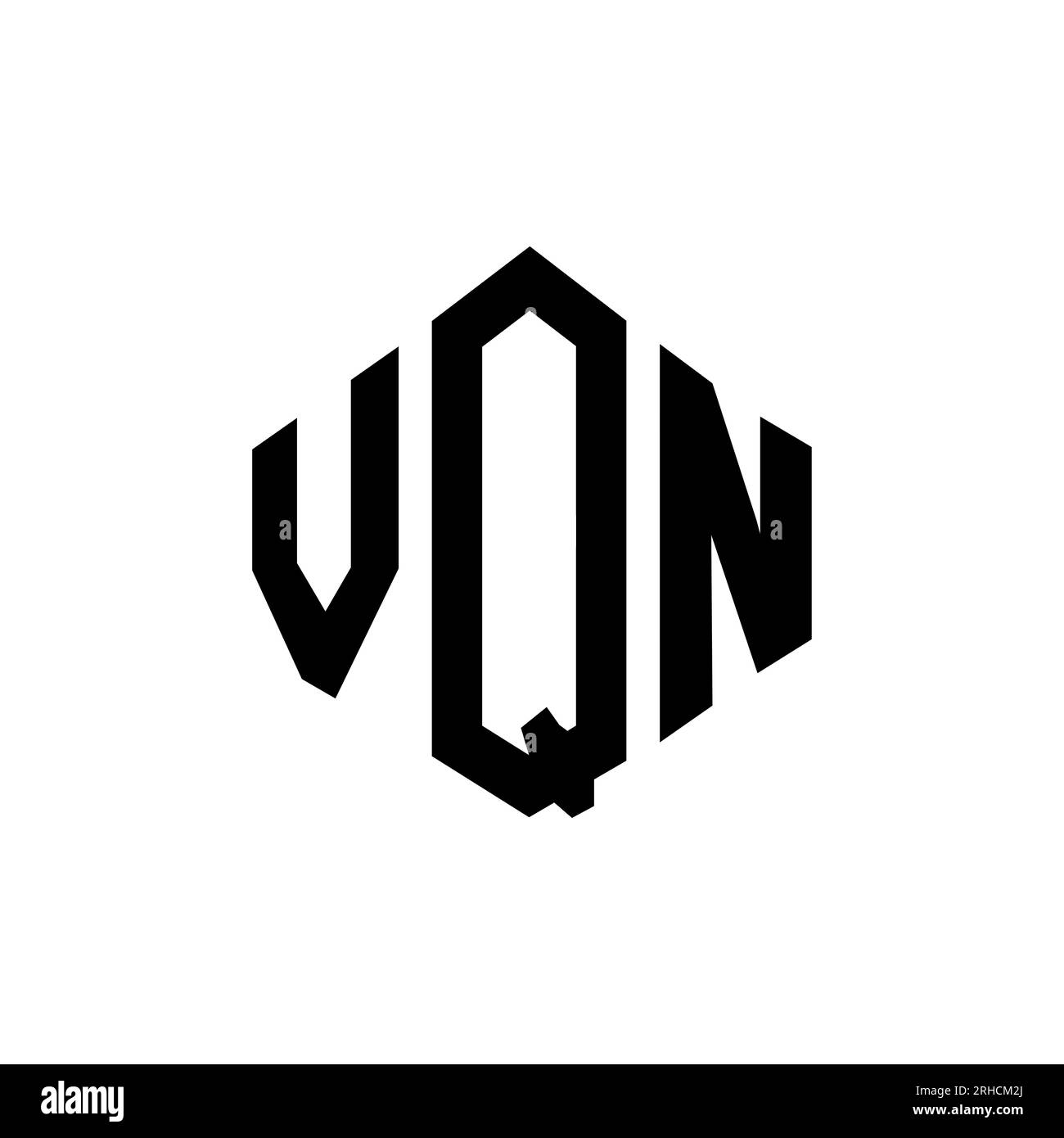 VQN letter logo design with polygon shape. VQN polygon and cube shape ...